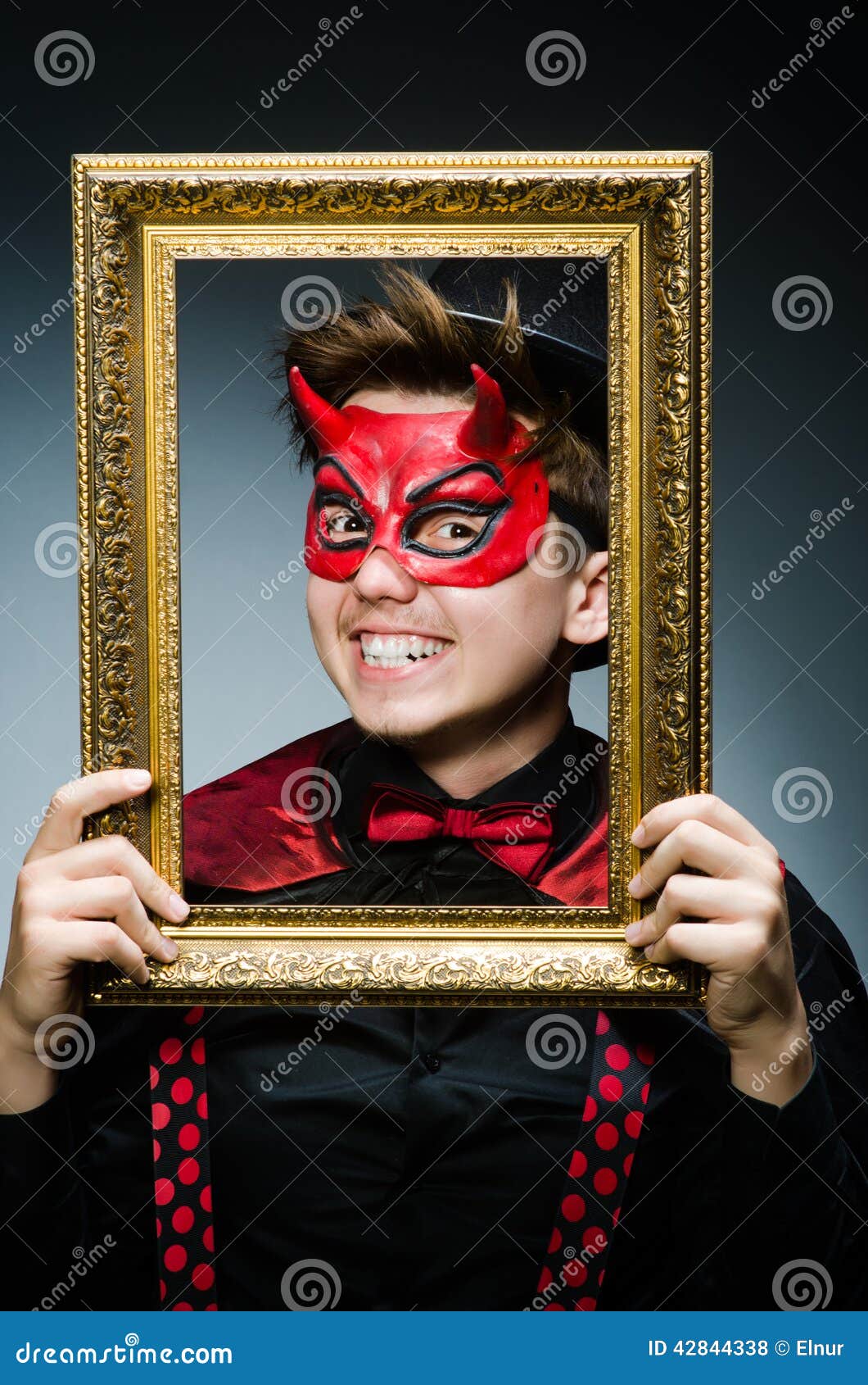 Funny devil stock photo. Image of happy, fork, comic - 42844338