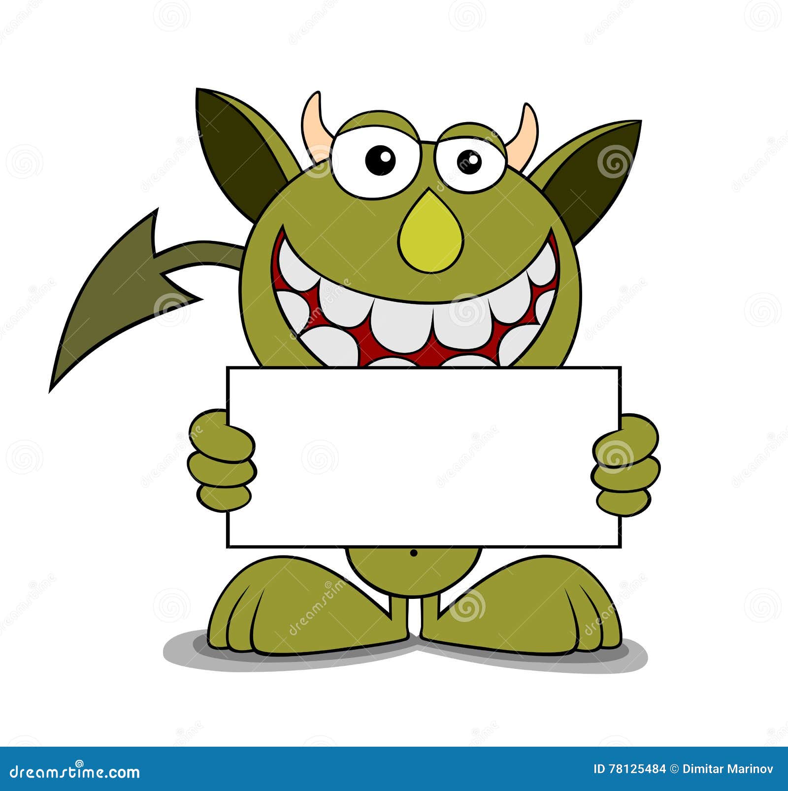 Funny devil stock vector. Illustration of board, joke - 78125484