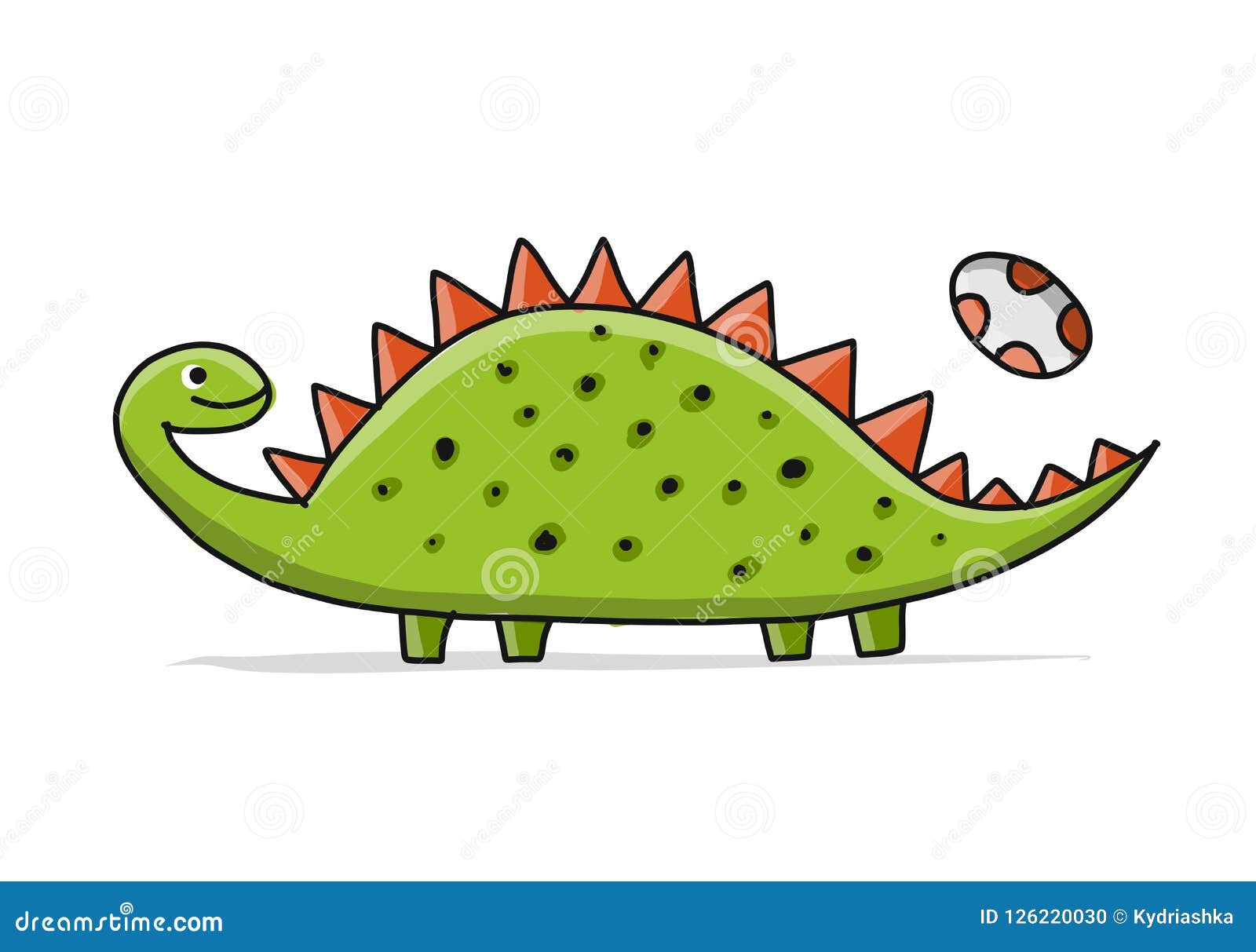 Funny Dinosaur, Childish Style. Sketch for Your Design Stock Vector ... Funny Dinosaur, Childish Style. Sketch for Your Design Stock Vector ...