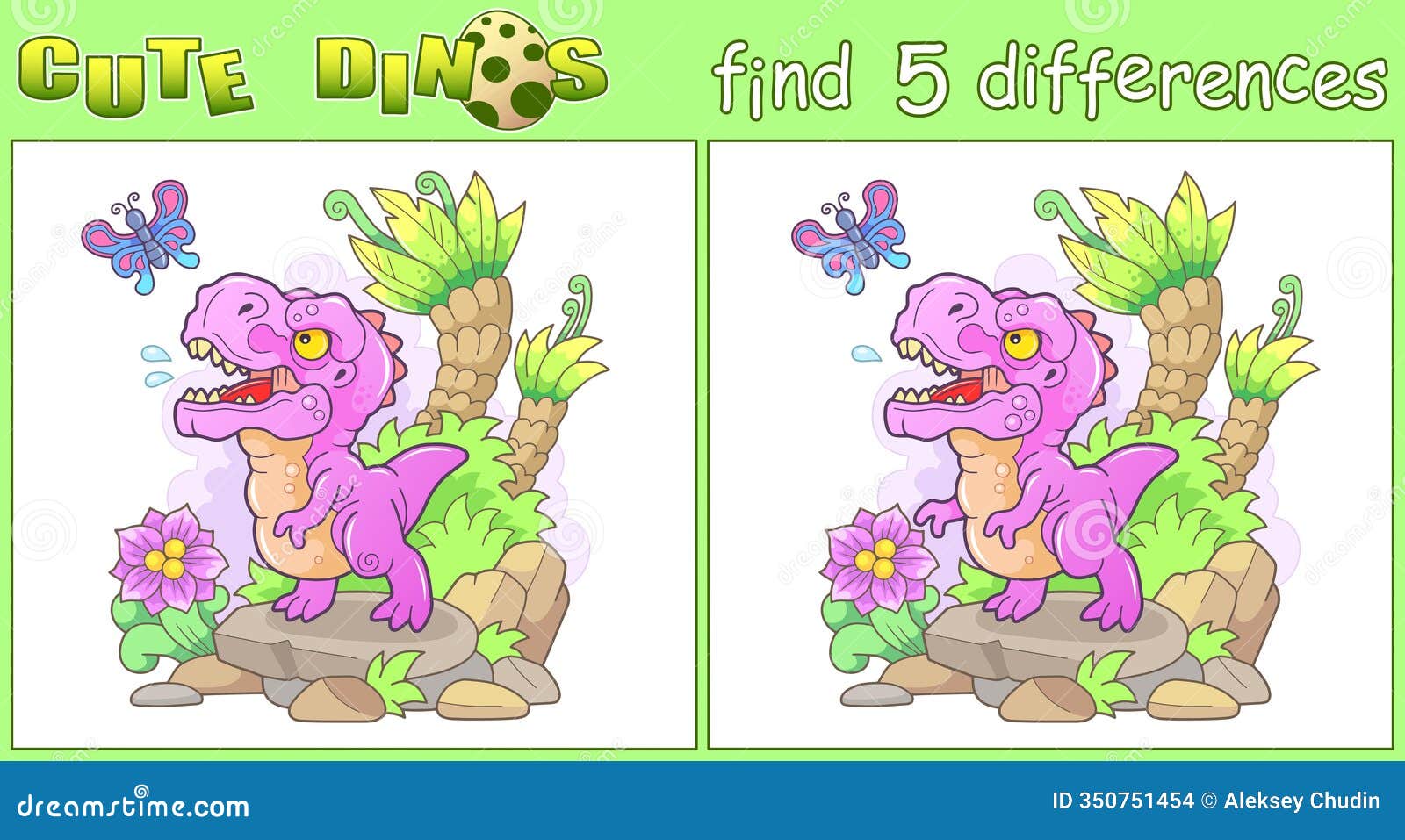 Funny Dinosaur Cartoon Pterodactyl. Naive Dino. Watercolor Jurassic ...