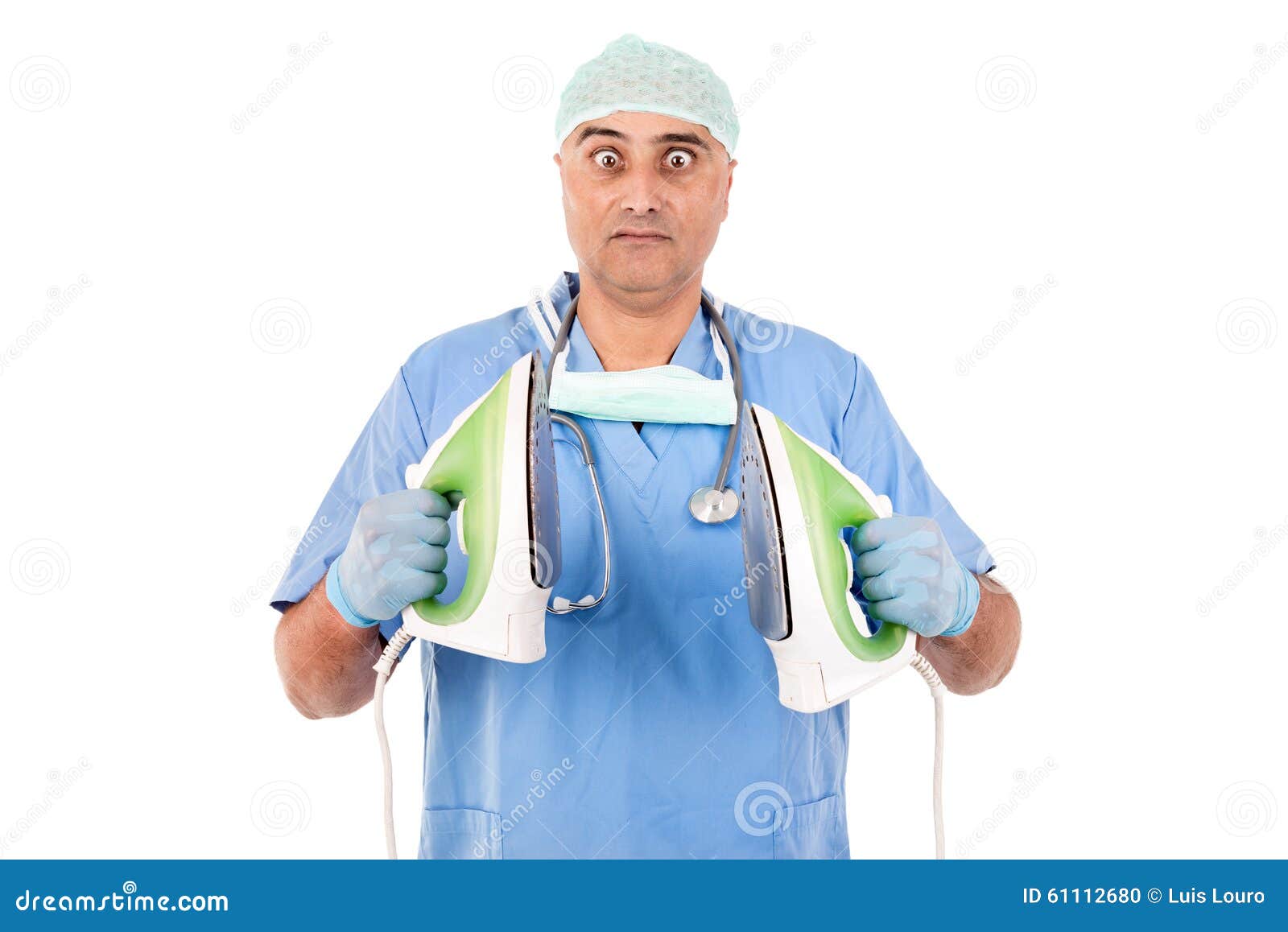 Funny doctor stock photo. Image of hospital, crazy, physician - 61112680