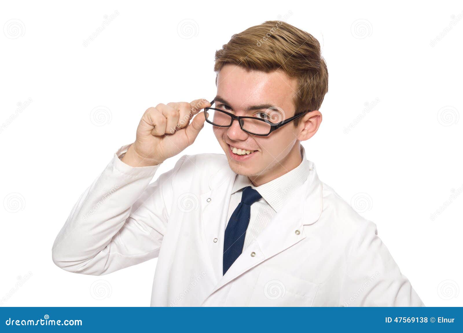 Funny doctor isolated stock photo. Image of nerd, expertise - 47569138