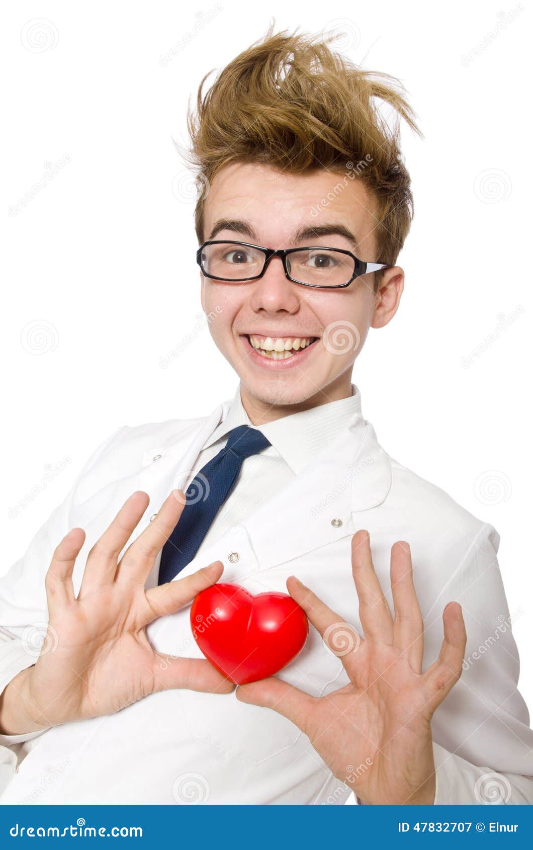 Funny doctor isolated stock image. Image of nerd, human - 47832707