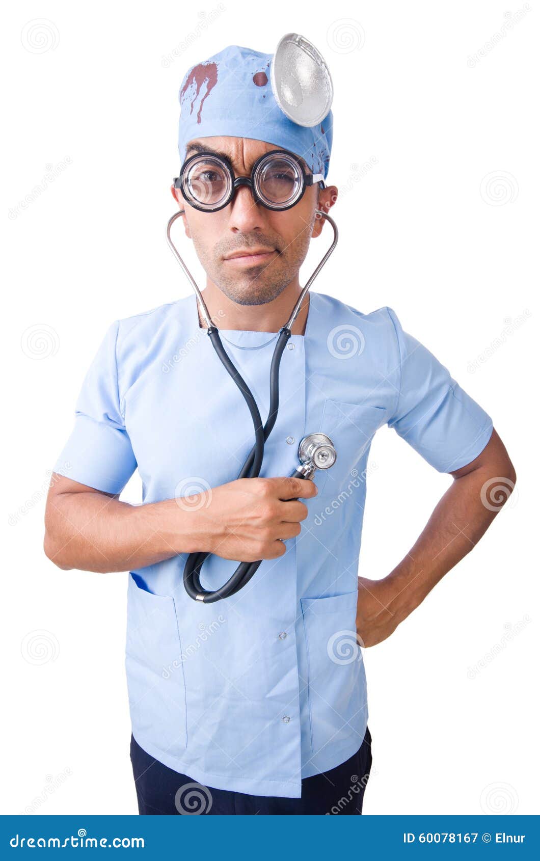 Funny Doctor Isolated on White Stock Image - Image of isolated, doctor ...