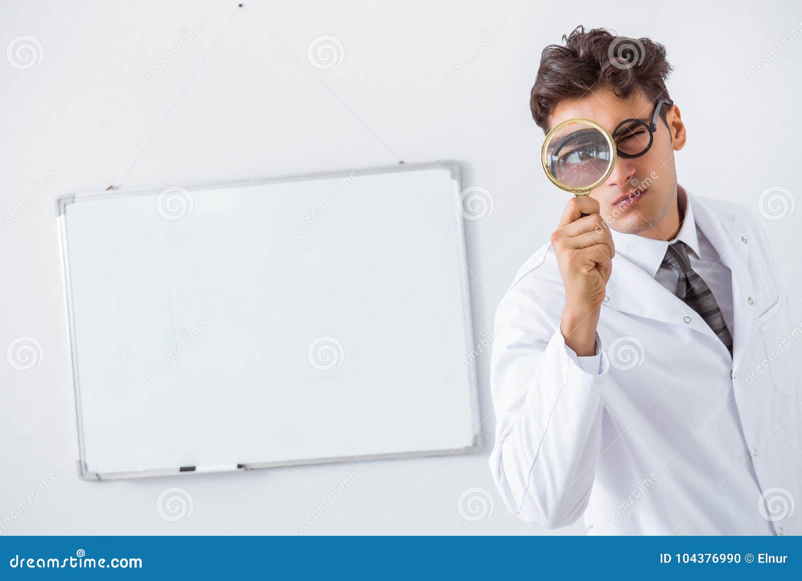 The Funny Doctor Scientist Making Presentation in Hospital Stock Photo ...
