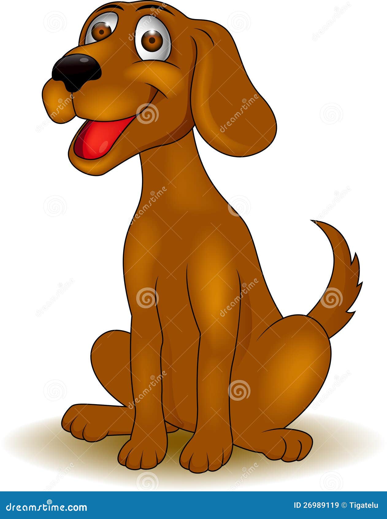 Funny dog cartoon stock vector. Illustration of drawing - 26989119