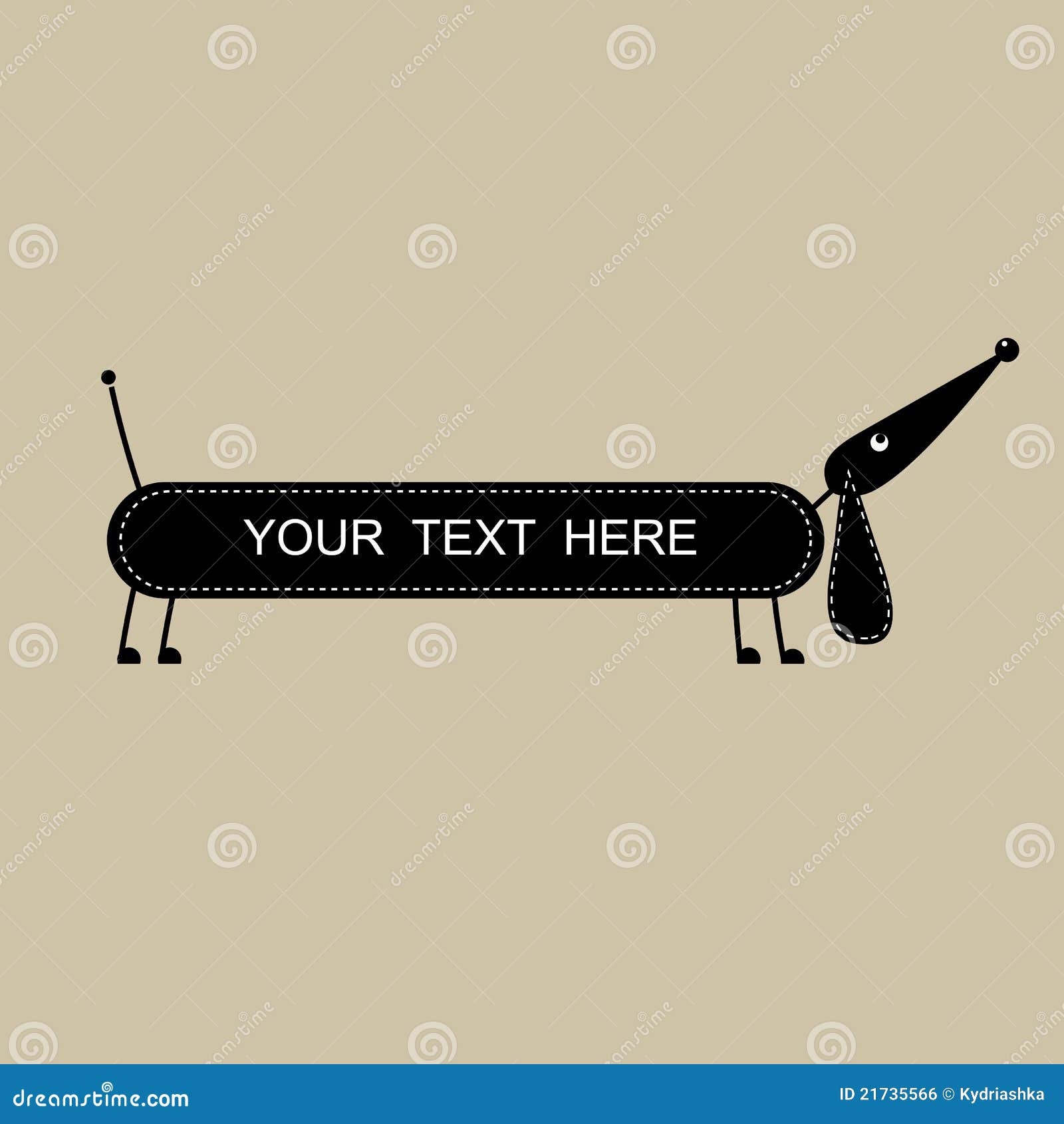 Funny Dog, Frame with Place for Your Text Stock Vector - Illustration ...