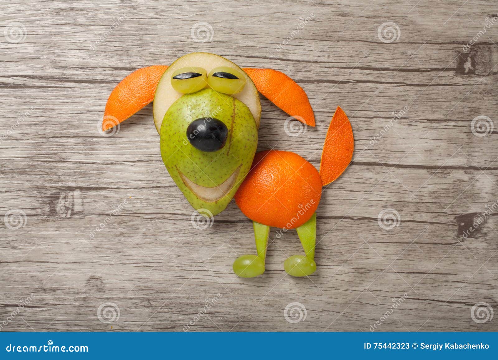 Funny Dog Made of Fresh Fruits Stock Image - Image of fruit, organic ...