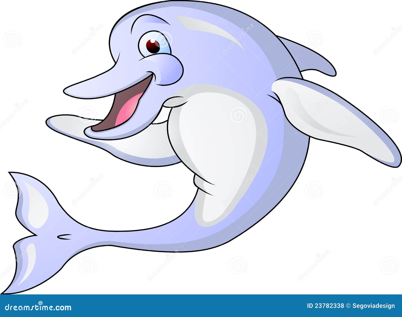Funny dolphin cartoon stock vector. Illustration of swim - 23782338