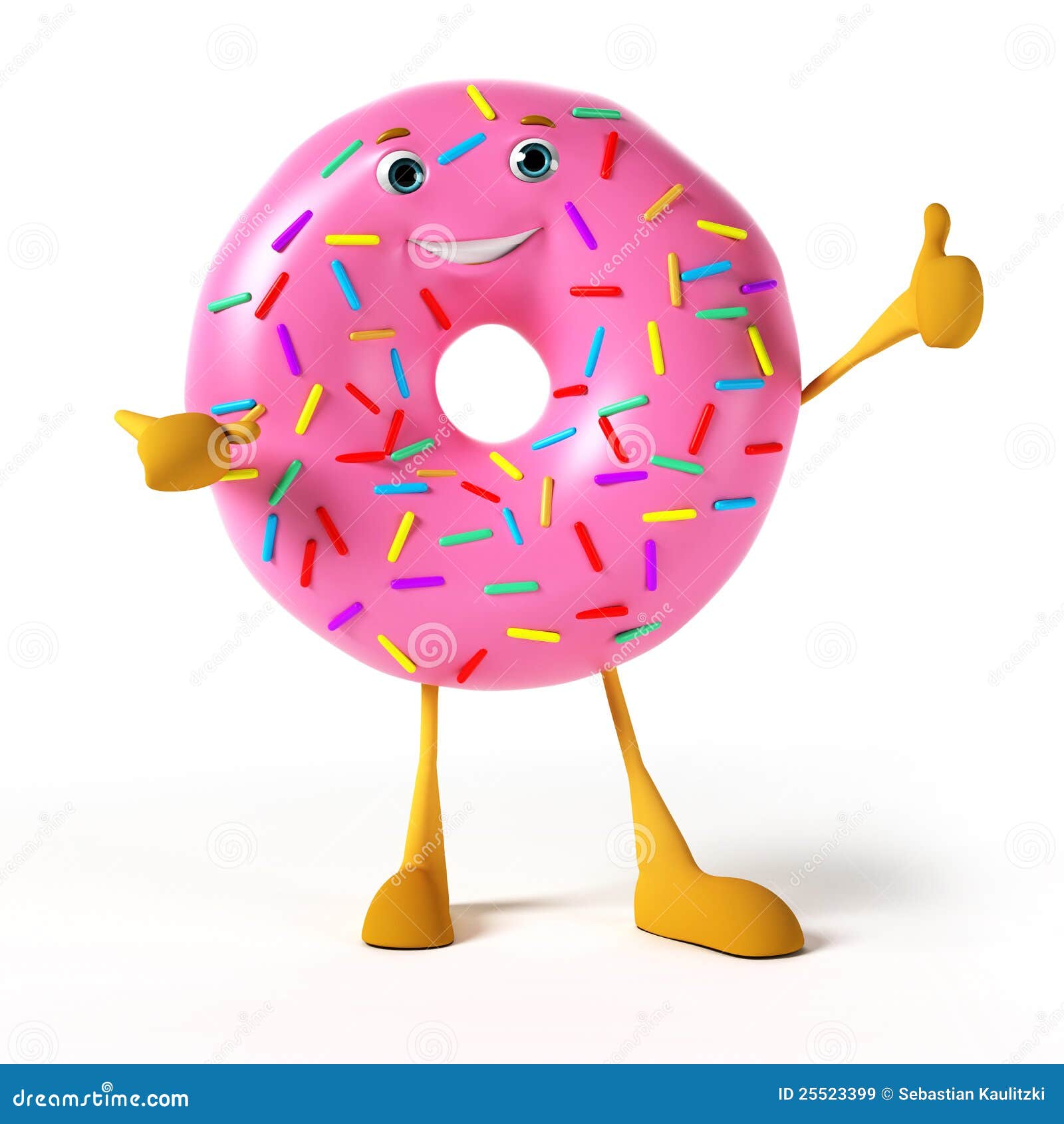 Funny donut character stock illustration. Illustration of doughnut ...