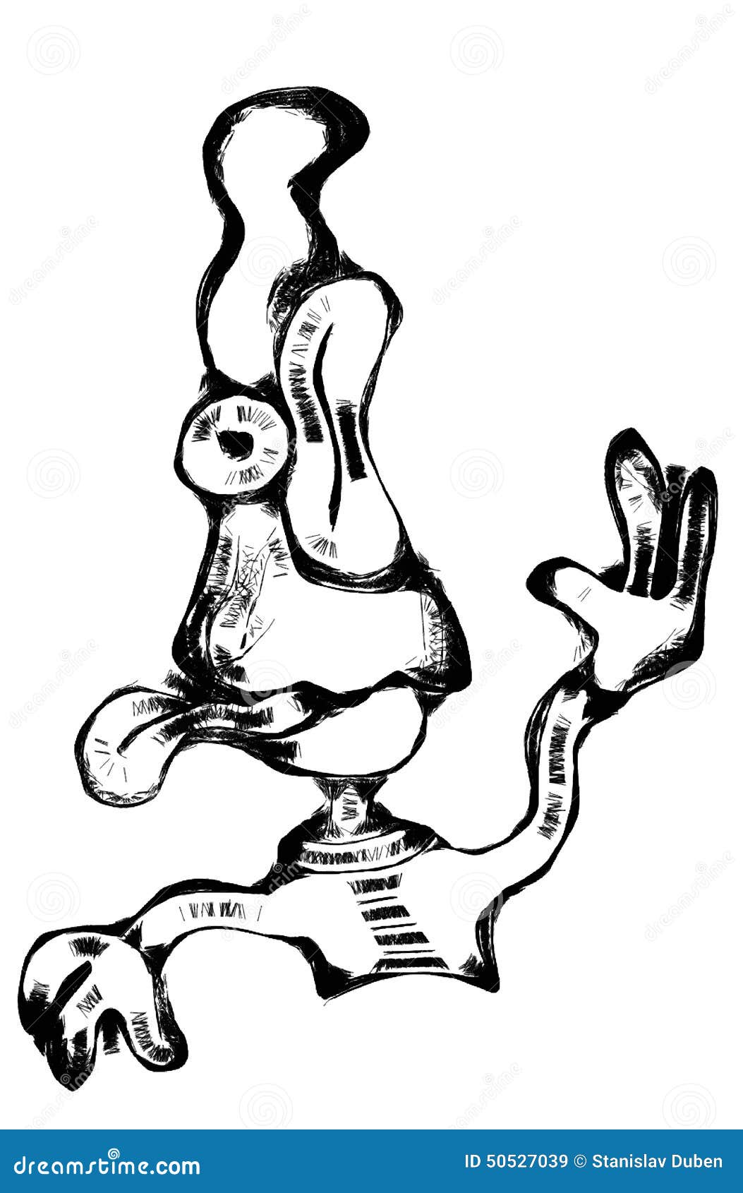 Funny Doodle Alien Character Stock Vector - Illustration of creativity ...