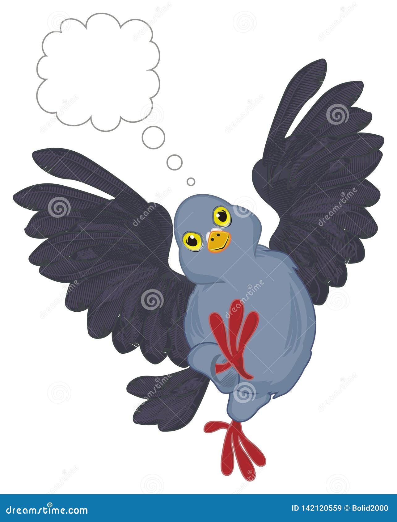 Funny Dove Standing With Chupa Chups Vector Illustration ...