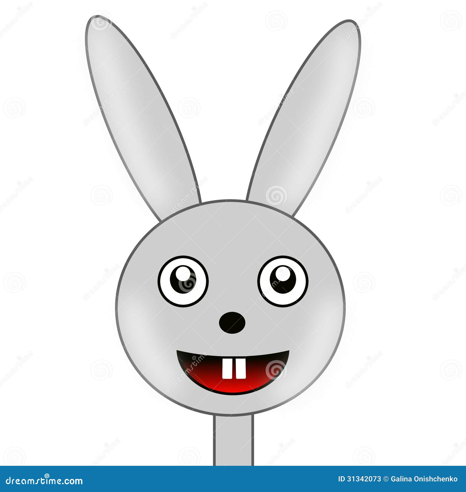 Funny Drawn Hare on a White Background Stock Illustration ...