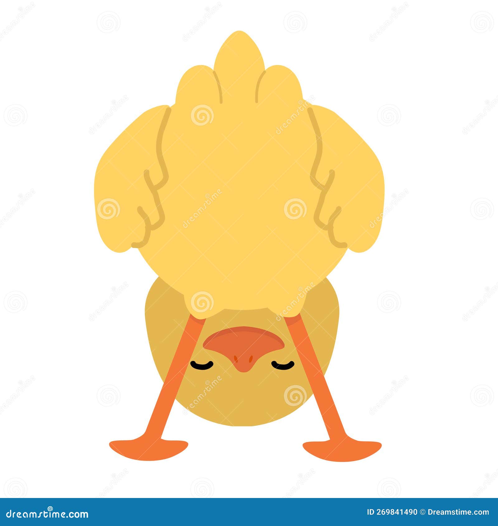 Funny Duck Back Veiw Cartoon Stock Vector - Illustration of fowl ...