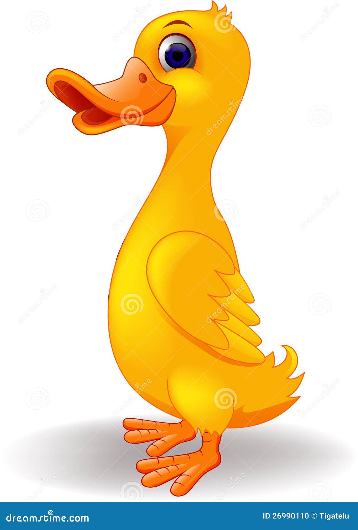 Funny duck cartoon stock vector. Illustration of happy - 26990110