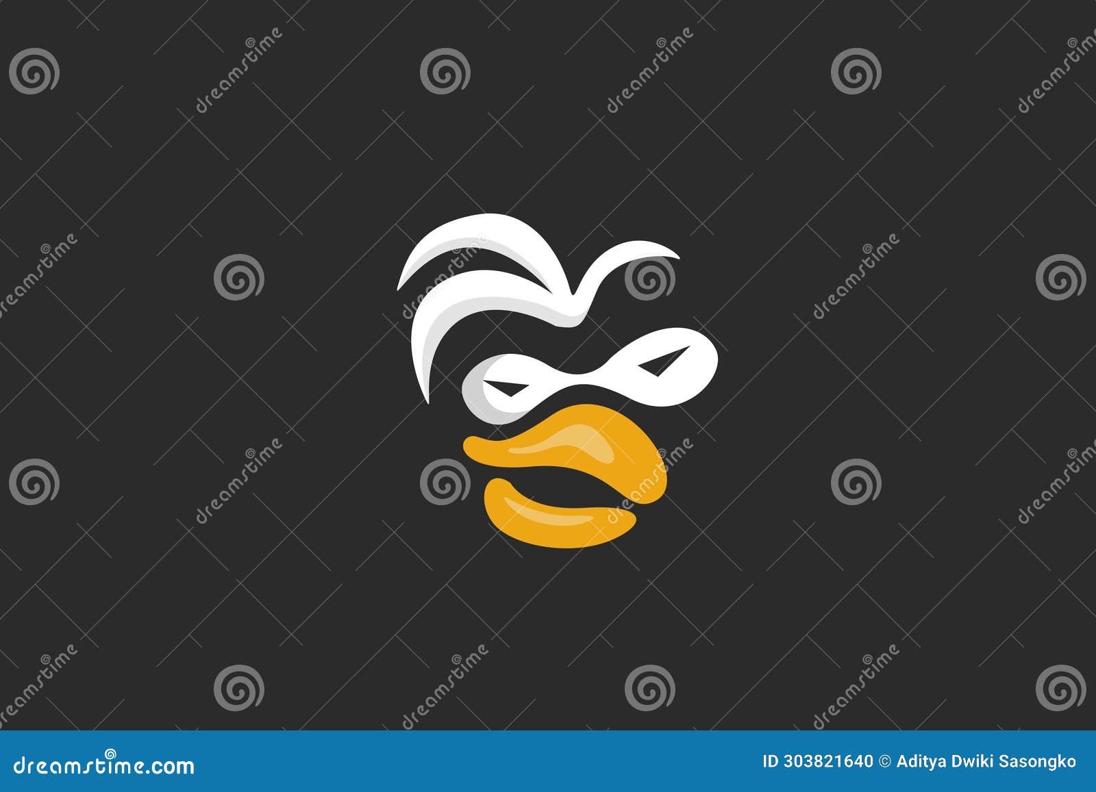 Funny Duck Face Logo, Symbol Stock Vector - Illustration of logotype ...