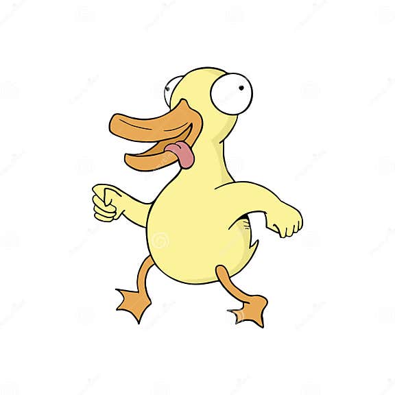Funny duck walking stock vector. Illustration of funny - 284095578