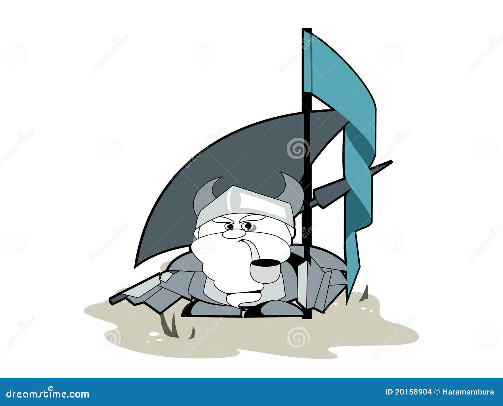Funny dwarf stock vector. Illustration of comic, fantasy - 20158904