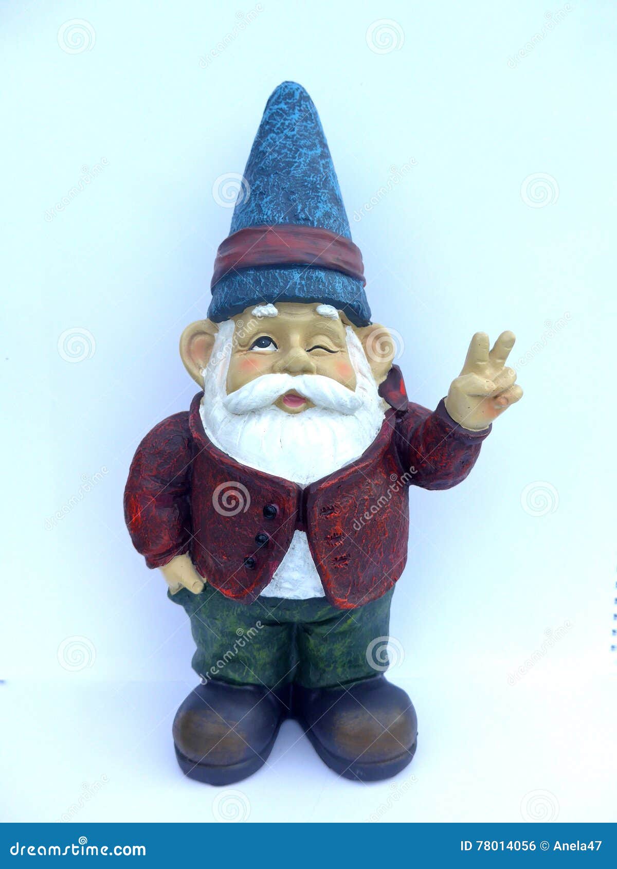 Funny Dwarf Makes Peace Sign Stock Photo - Image of male, farming: 78014056