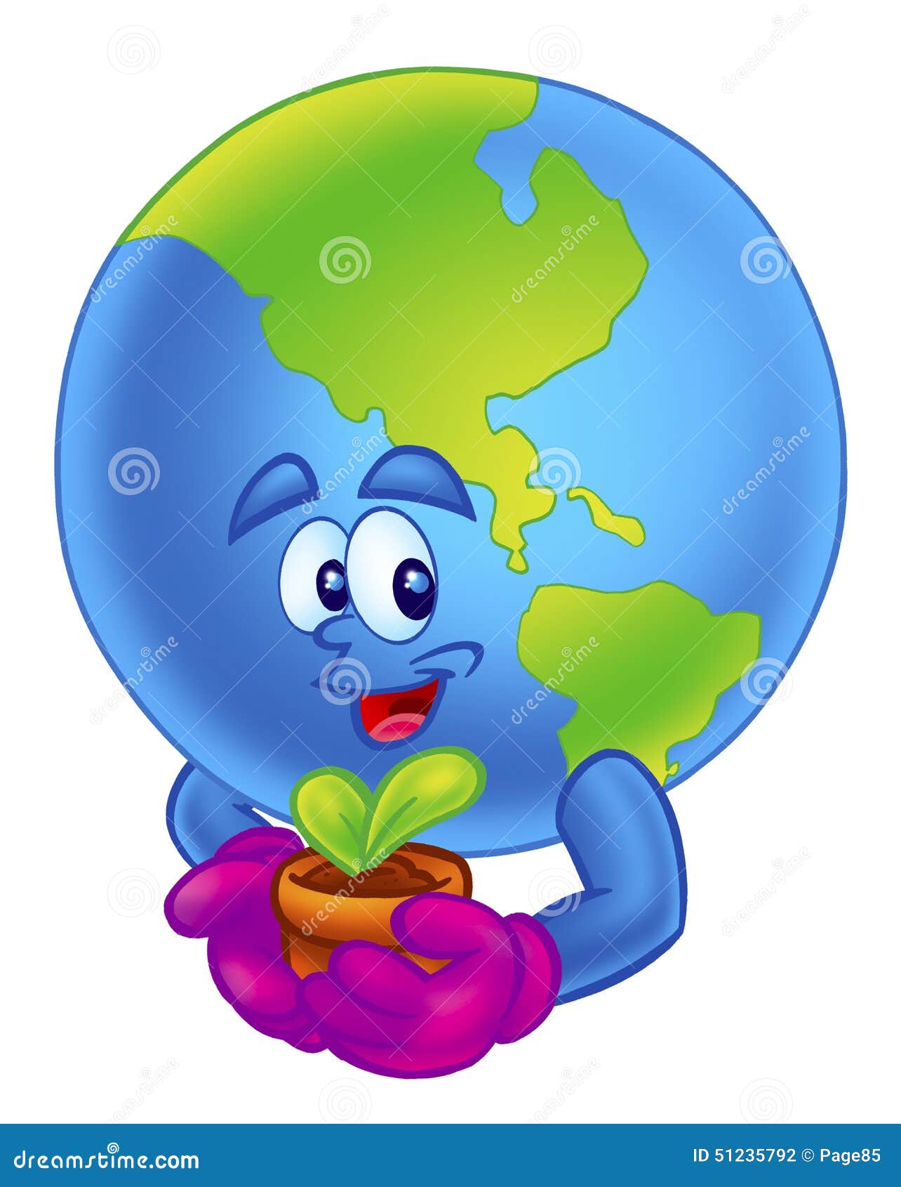 Funny earth stock illustration. Illustration of cartoon - 51235792