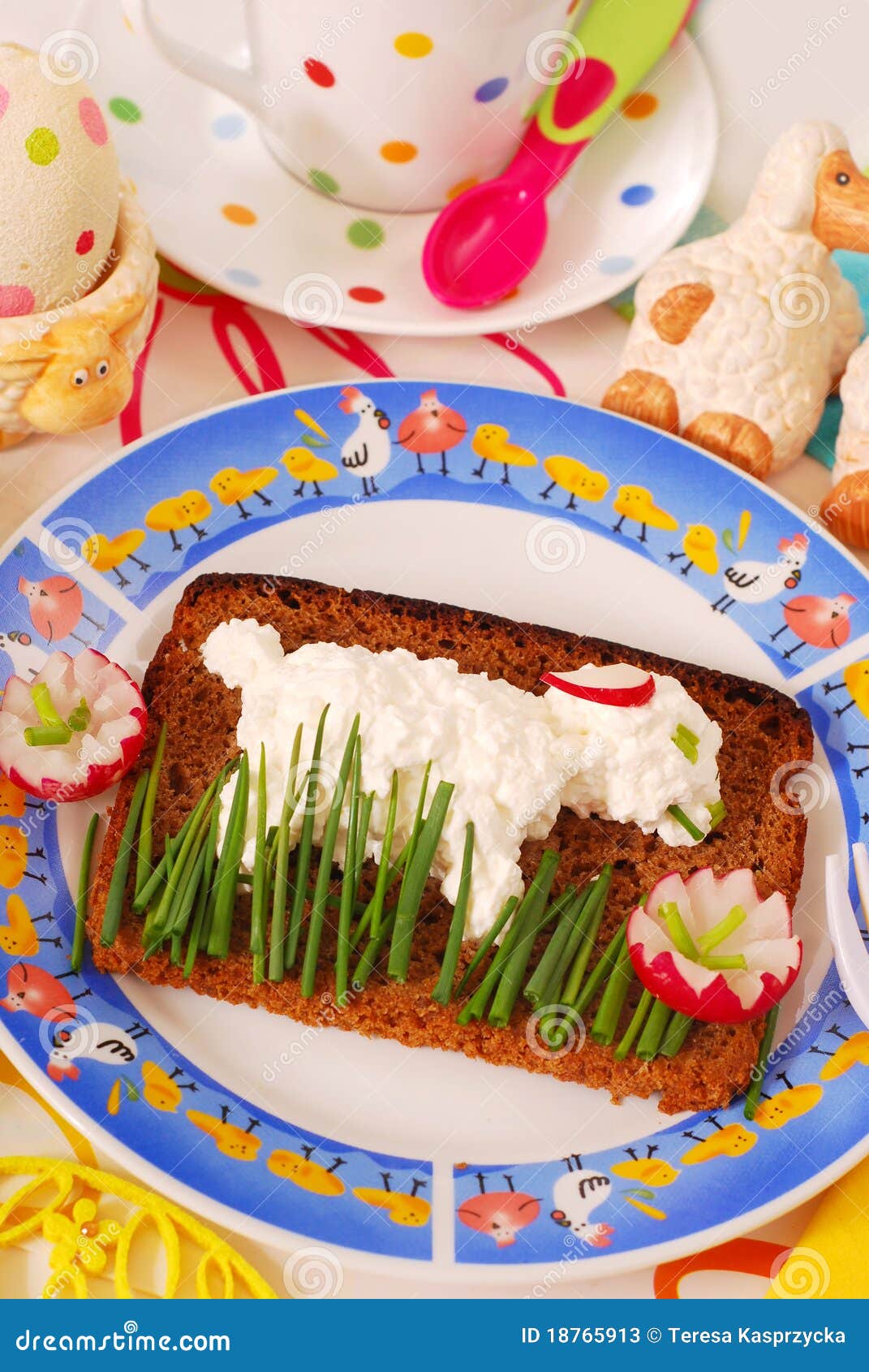 Funny Easter Breakfast for Child Stock Image - Image of bread, festive ...