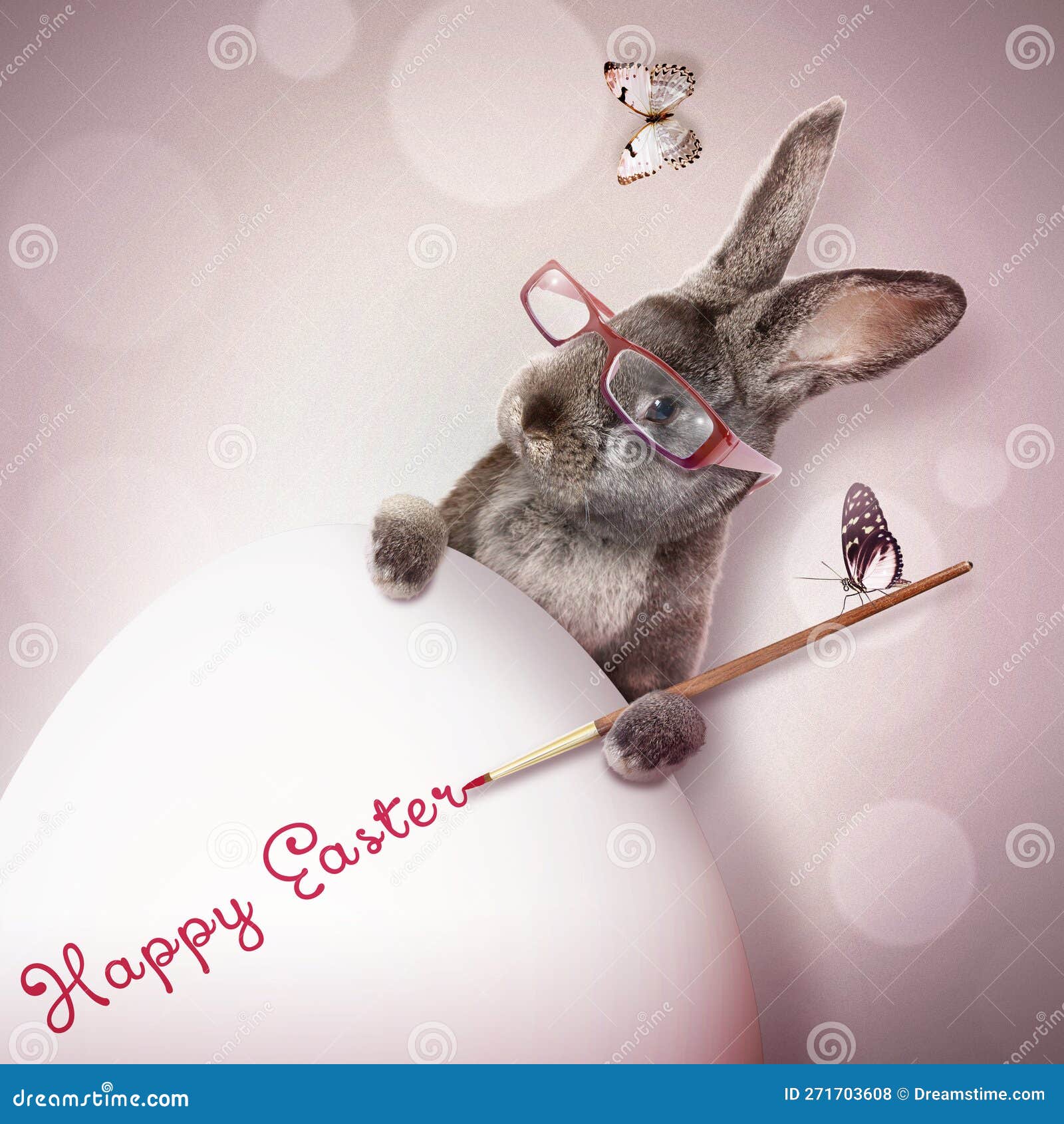 Funny Easter Bunny. Happy Easter Holiday Concept Stock Photo - Image of ...