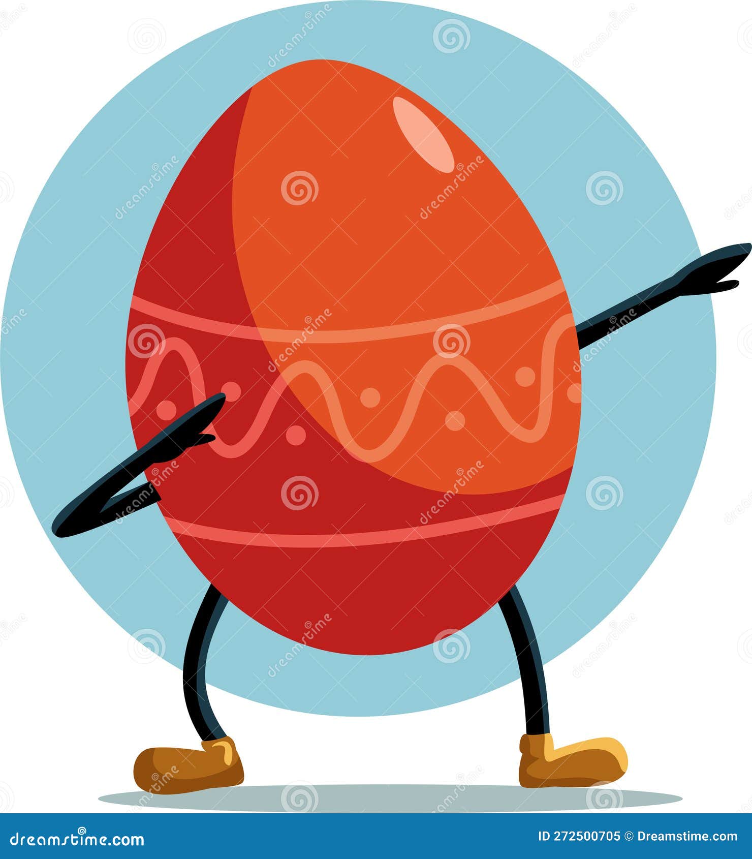 Funny Easter Egg Dabbing and Celebrating Vector Cartoon Stock Vector ...