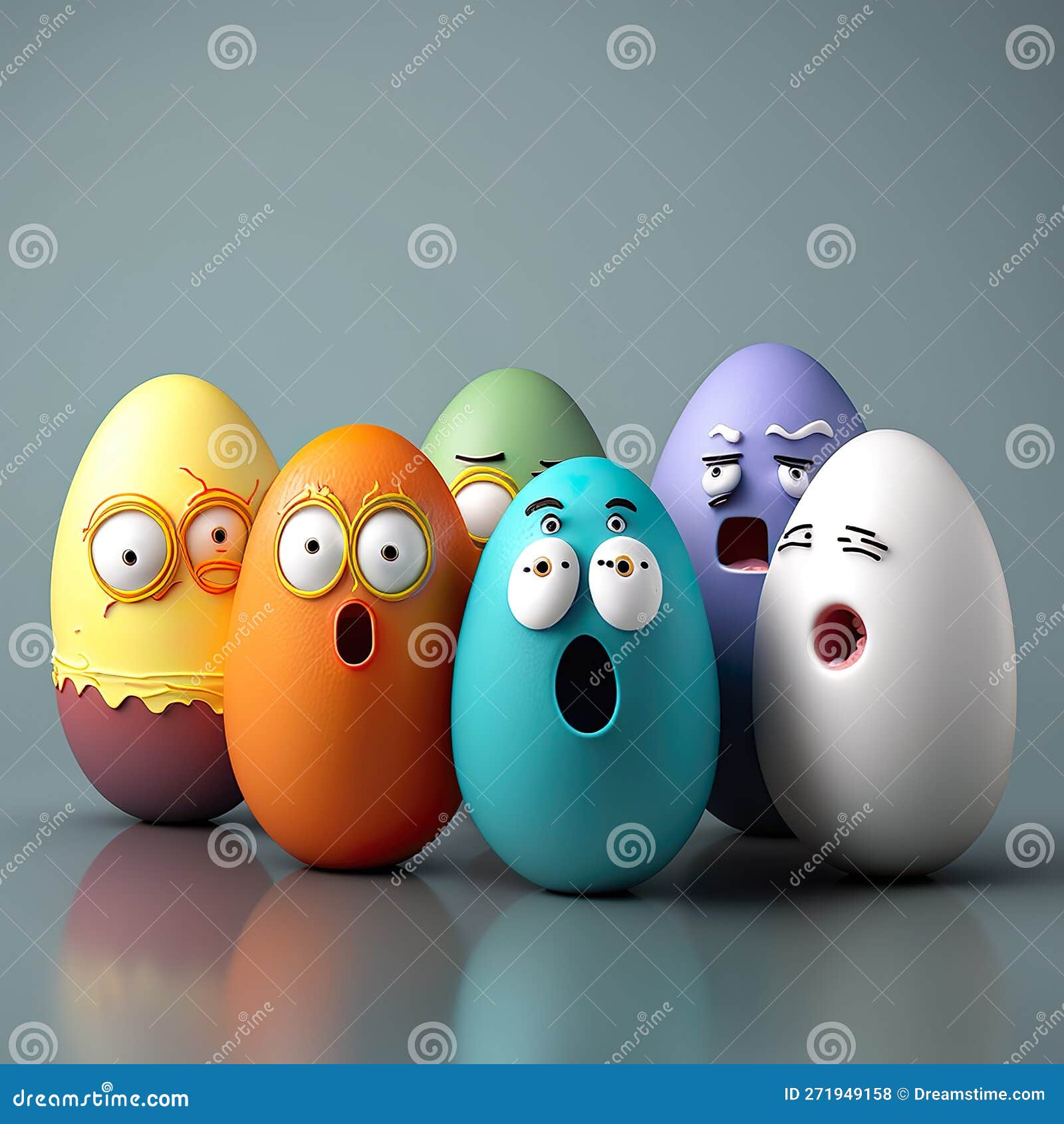 Funny Easter Eggs Cartoons stock illustration. Illustration of ...