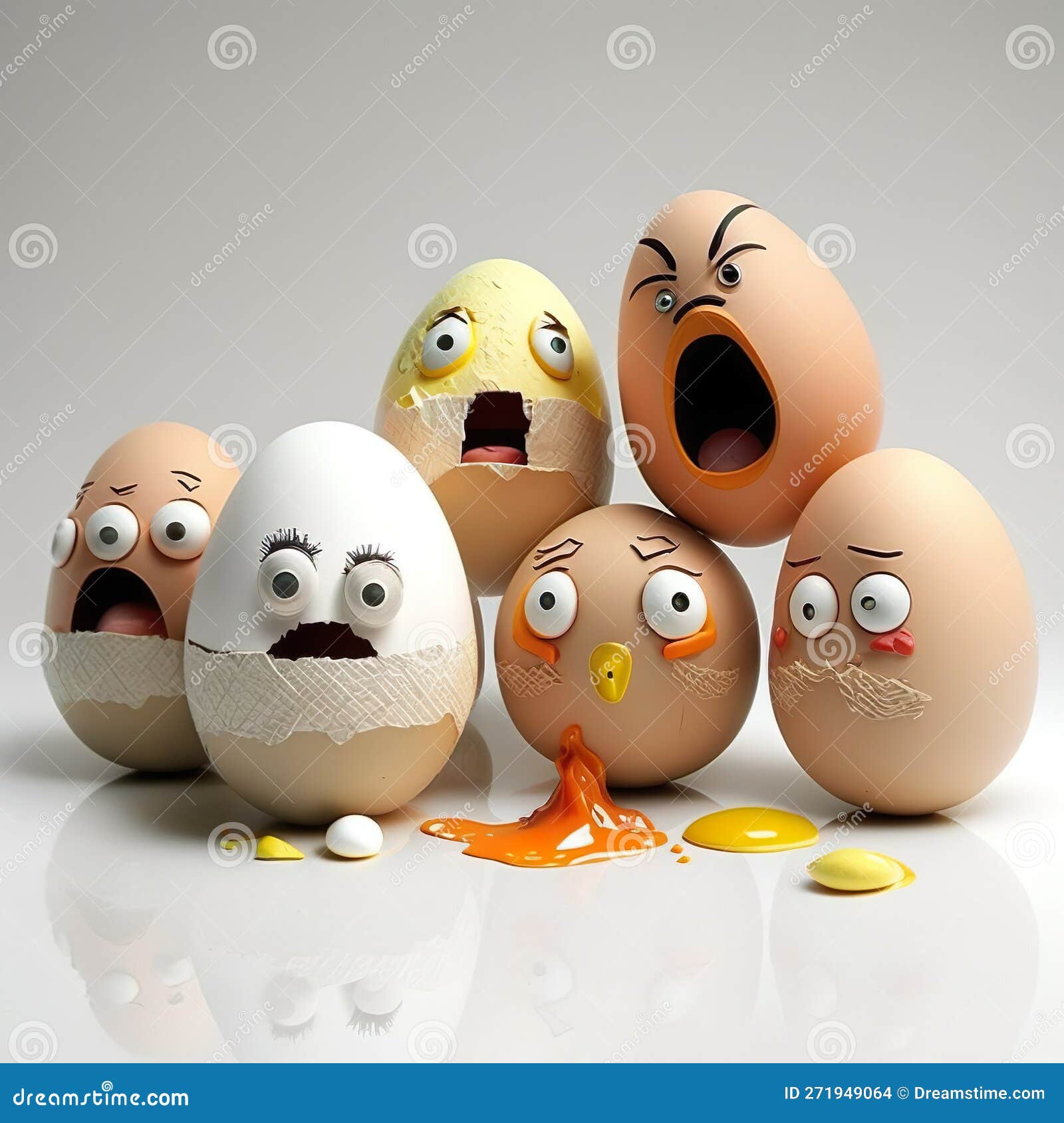 Funny Easter Eggs Cartoons stock illustration. Illustration of cartoon ...