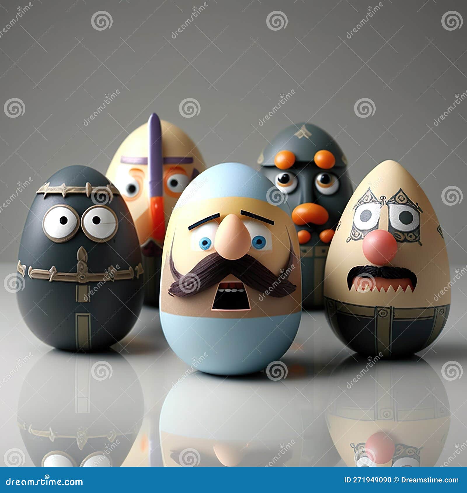 Funny Easter Eggs Cartoons stock illustration. Illustration of holiday ...