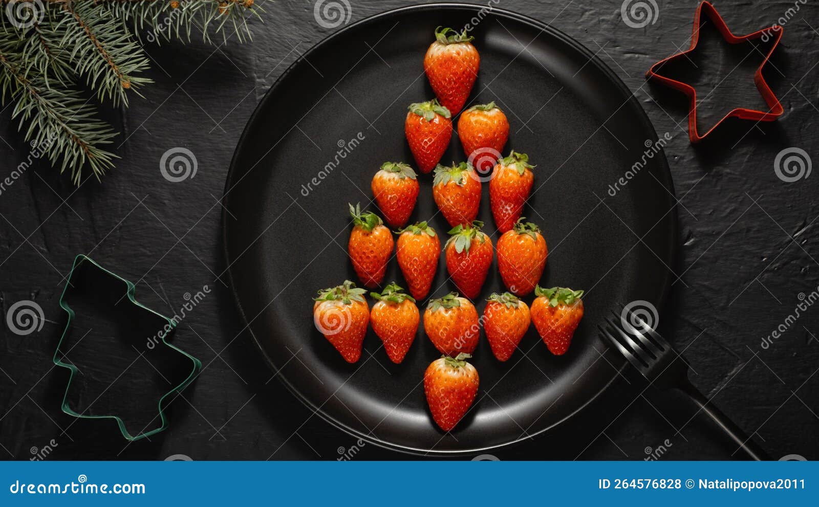 Funny Edible Christmas Tree, Christmas Breakfast Idea for Kids Stock ...