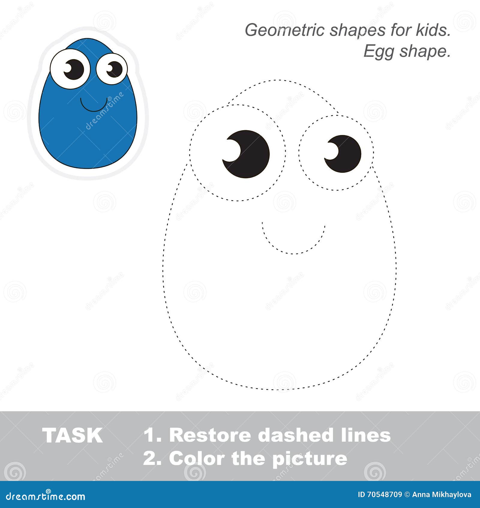 Funny Egg Shape To Be Traced. Vector Trace Game. Stock Illustration ...