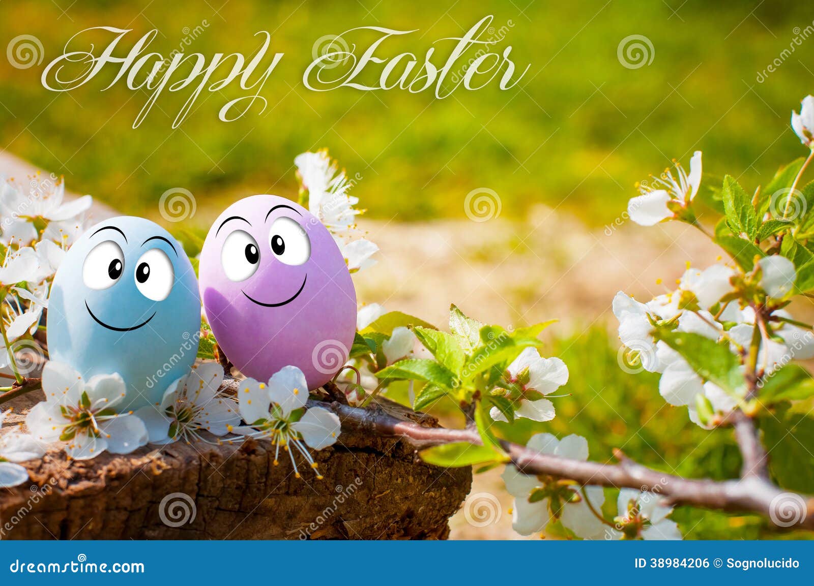 Funny Eggs for Happy Easter Stock Photo - Image of easter, festive ...