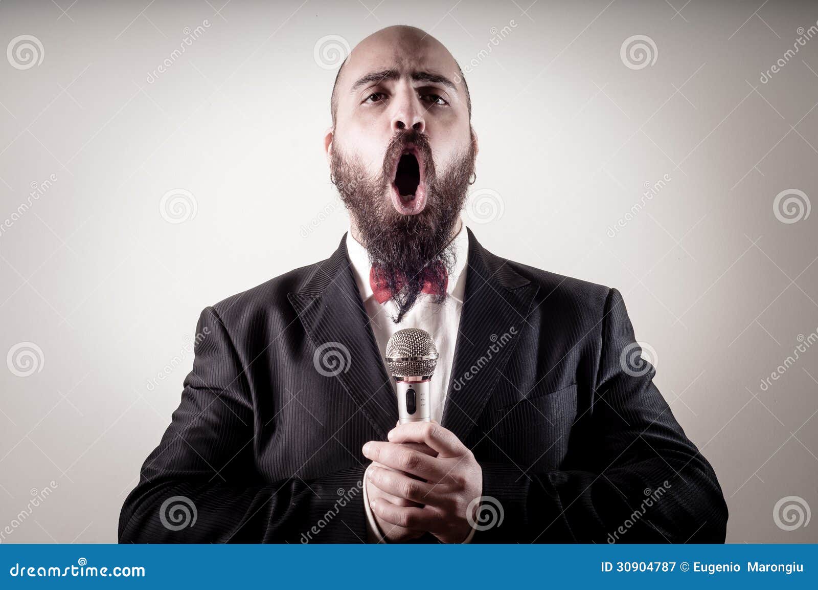 Funny Elegant Singer Bearded Stock Image - Image of opera, beard: 30904787