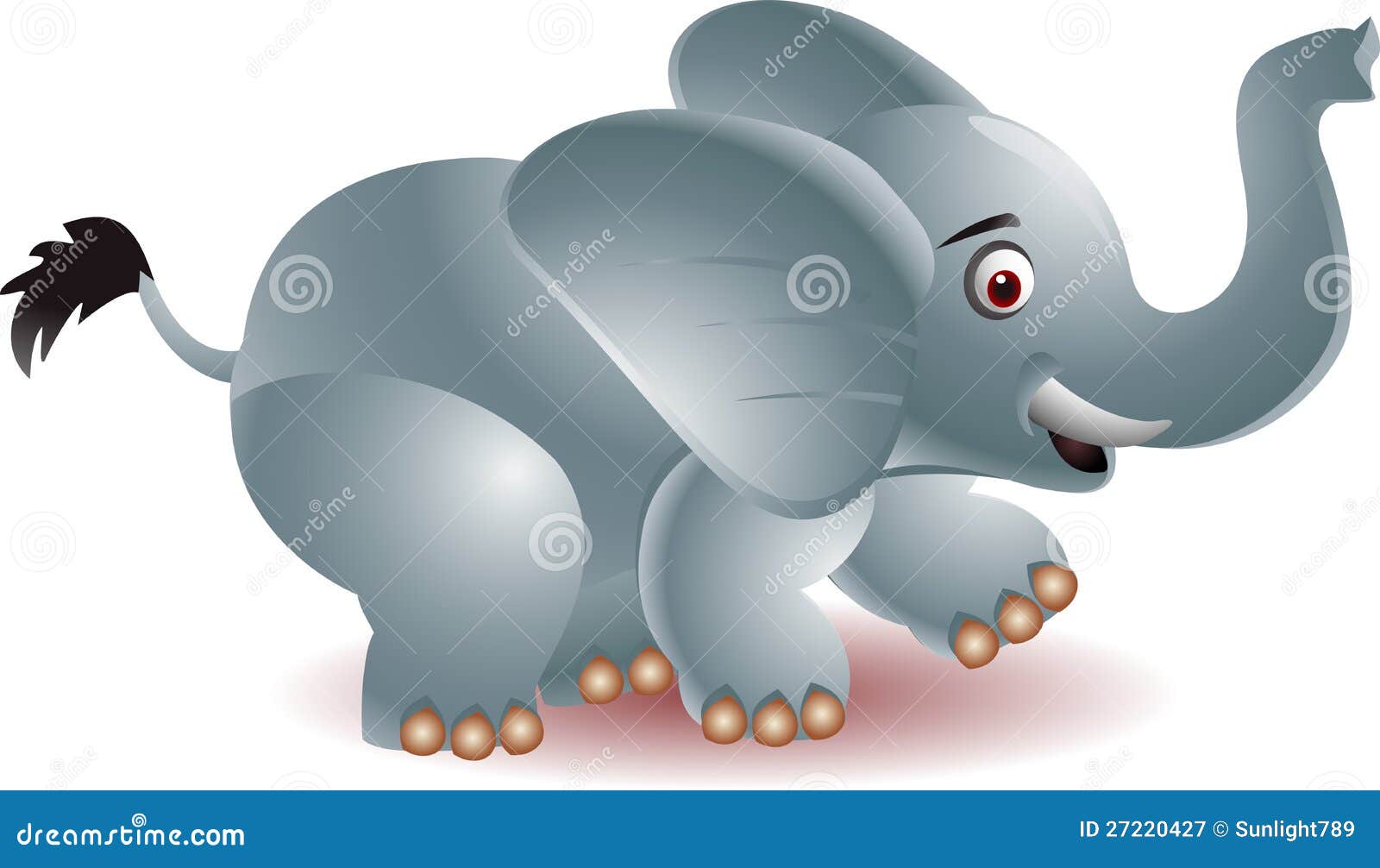 Funny Elephant Cartoon Holding Blank Sign Stock Image | CartoonDealer ...
