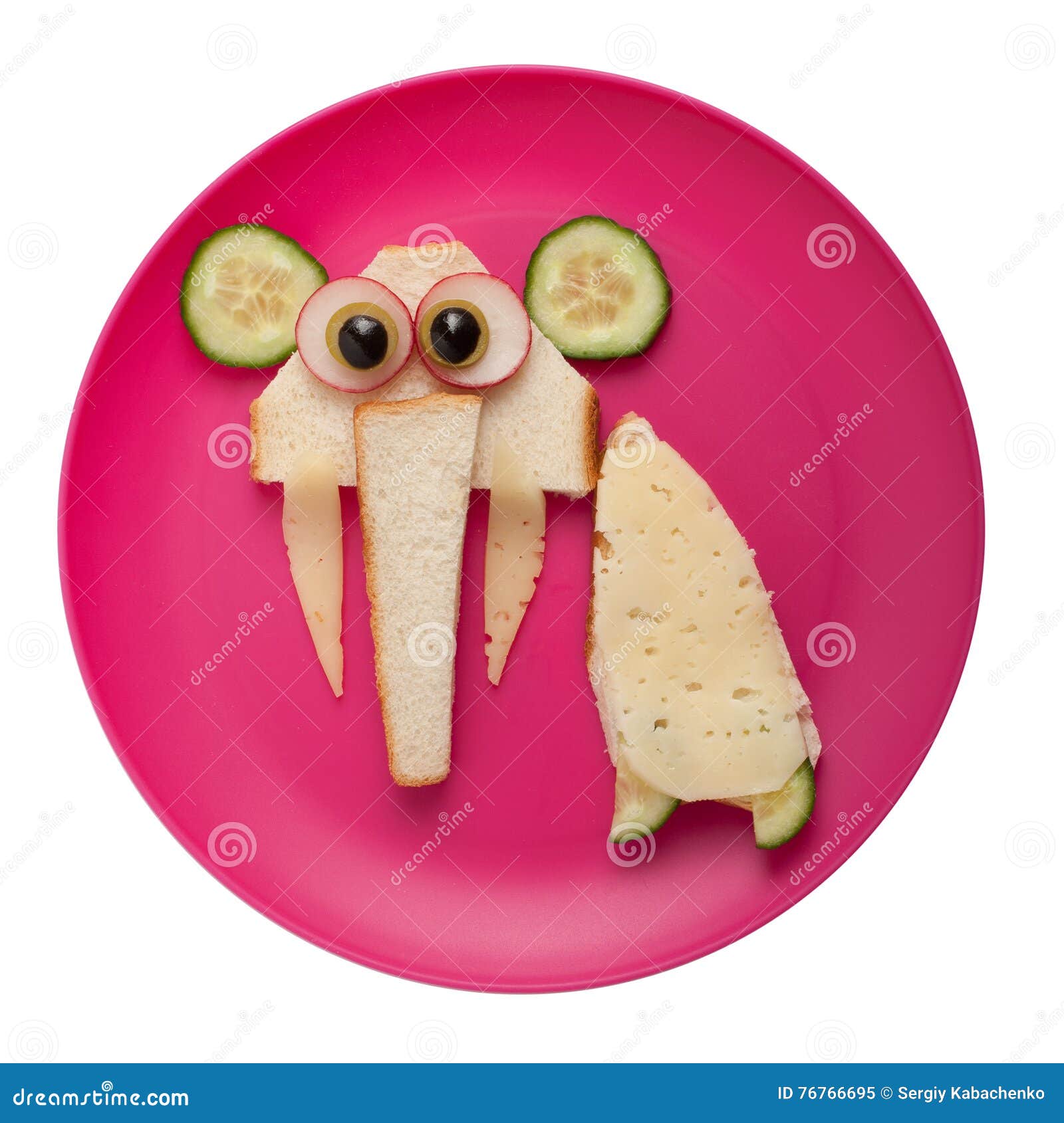 Funny Elephant Made of Cheese and Bread Stock Image - Image of humor ...