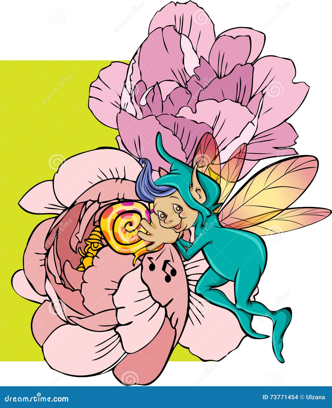 Funny Elf stock vector. Illustration of funny, magic - 73771454