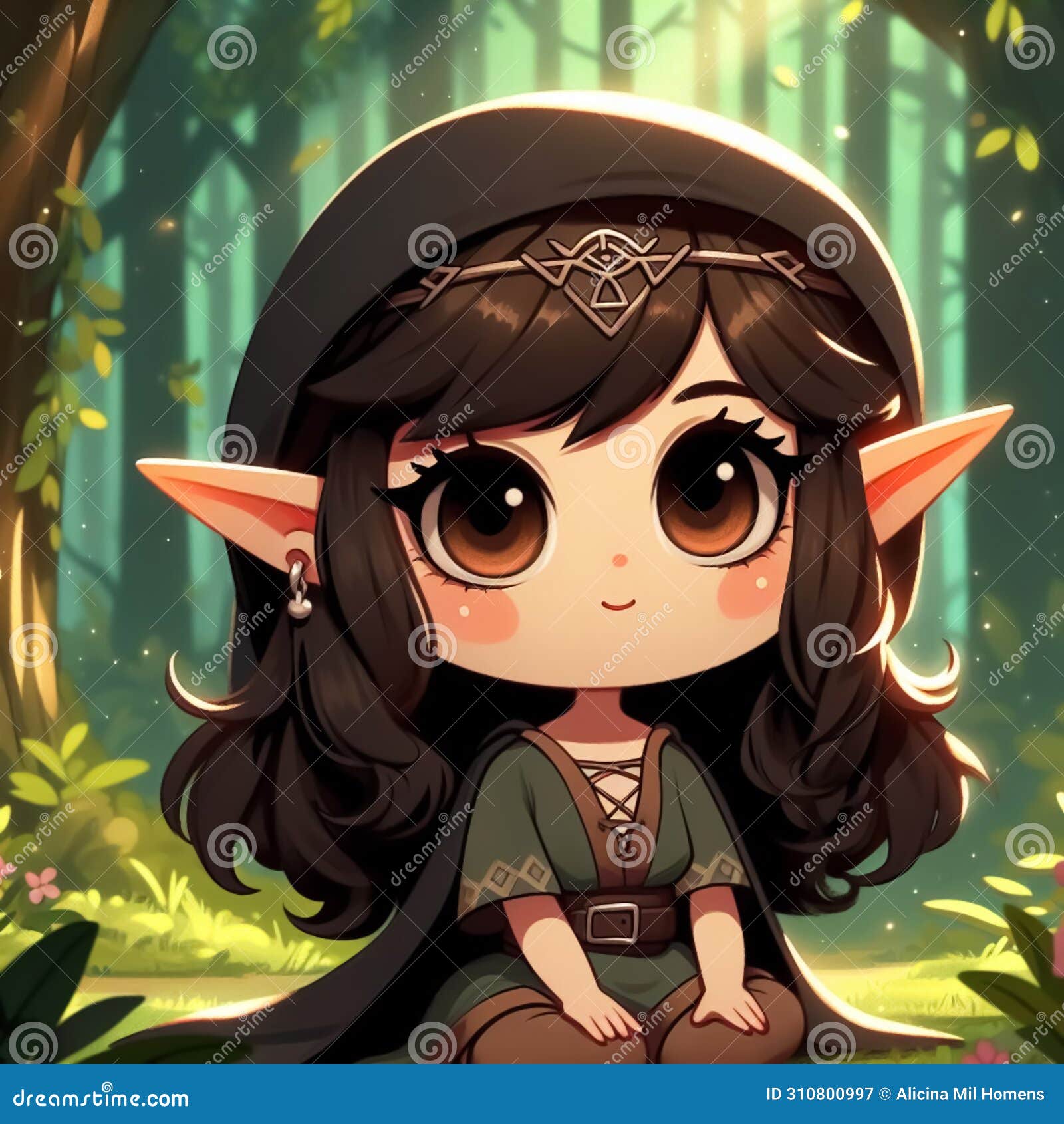 Funny Elf in the Forest. Mythology and Legendary Creatures for Children ...