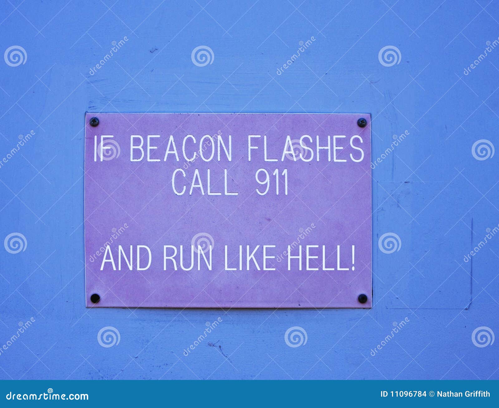 Funny emergency sign stock photo. Image of words, mounted - 11096784