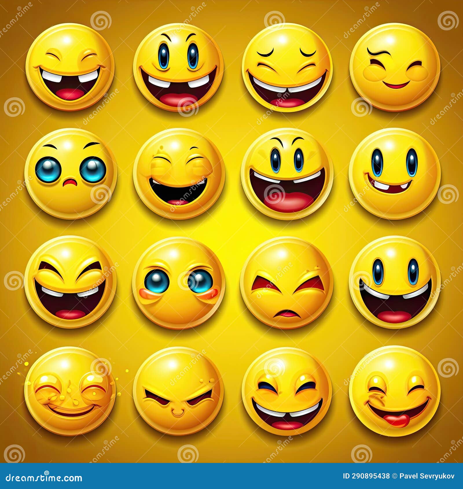Funny Emoji Smiley Ai Generated Stock Illustration - Illustration of ...