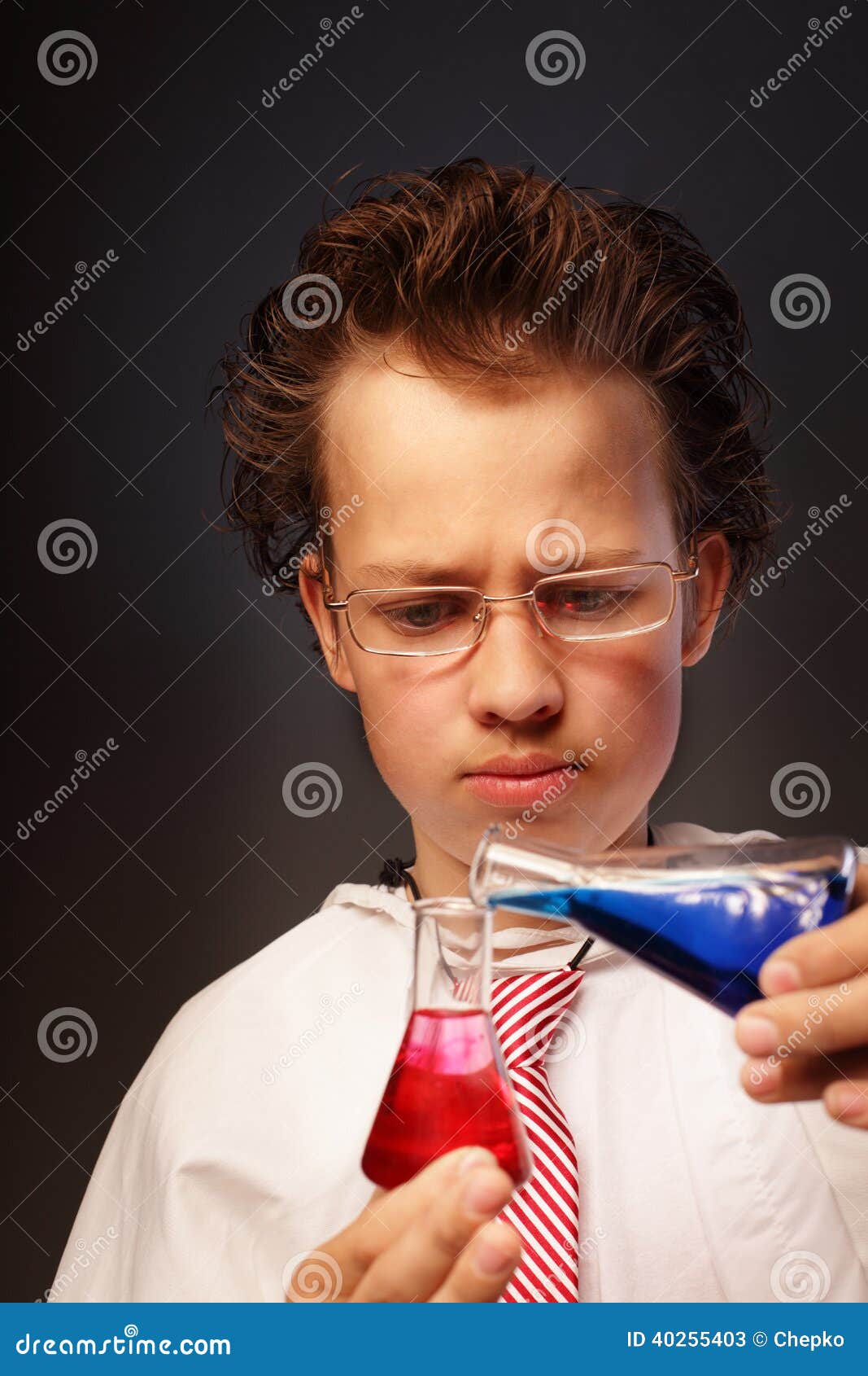 Funny Emotional Teenage Boy On Color Background Stock Photography ...