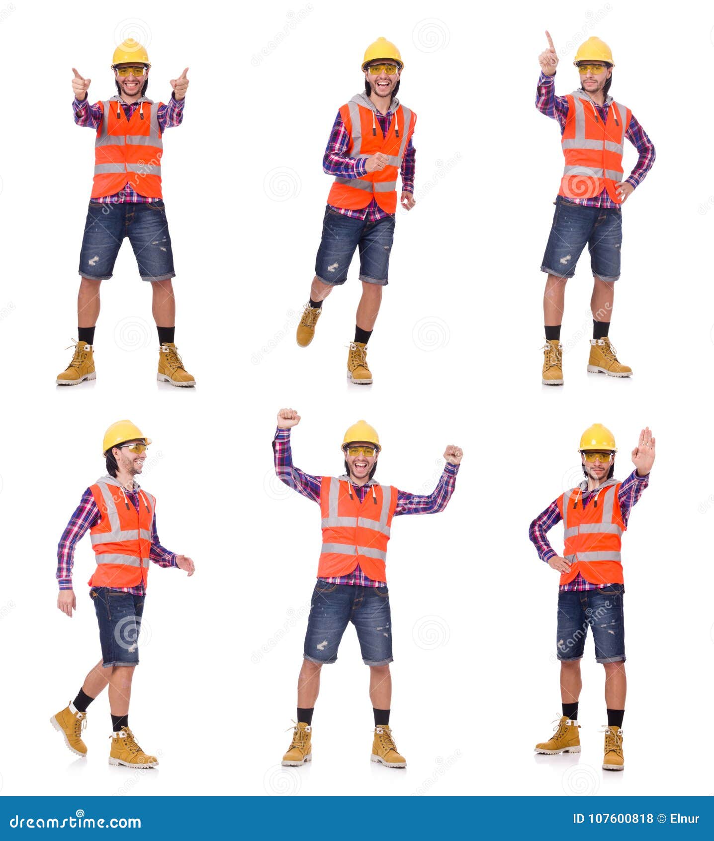 The Funny Engineer Isolated on the White White Stock Photo - Image of ...