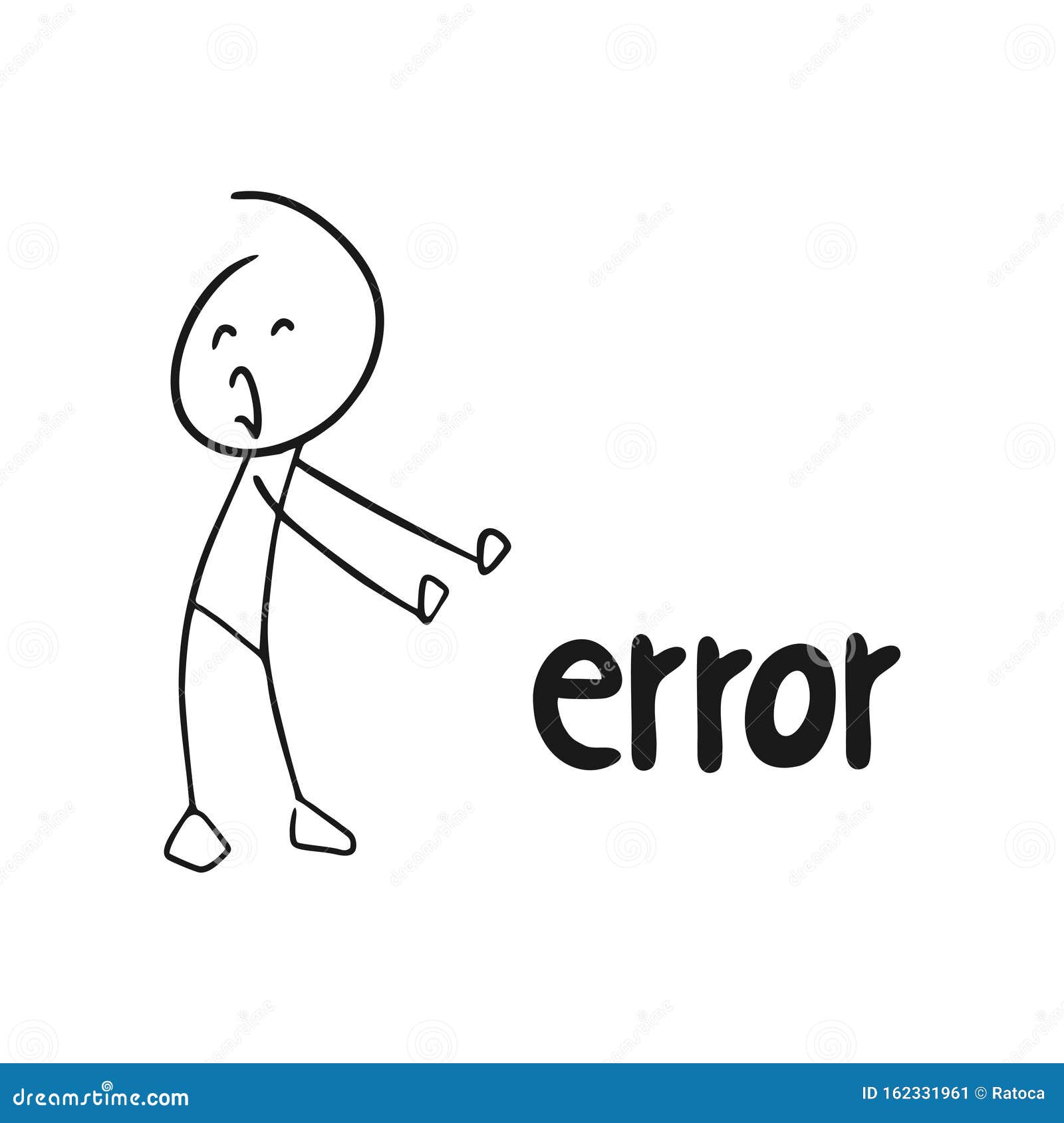 Funny error message stock vector. Illustration of mistake - 162331961