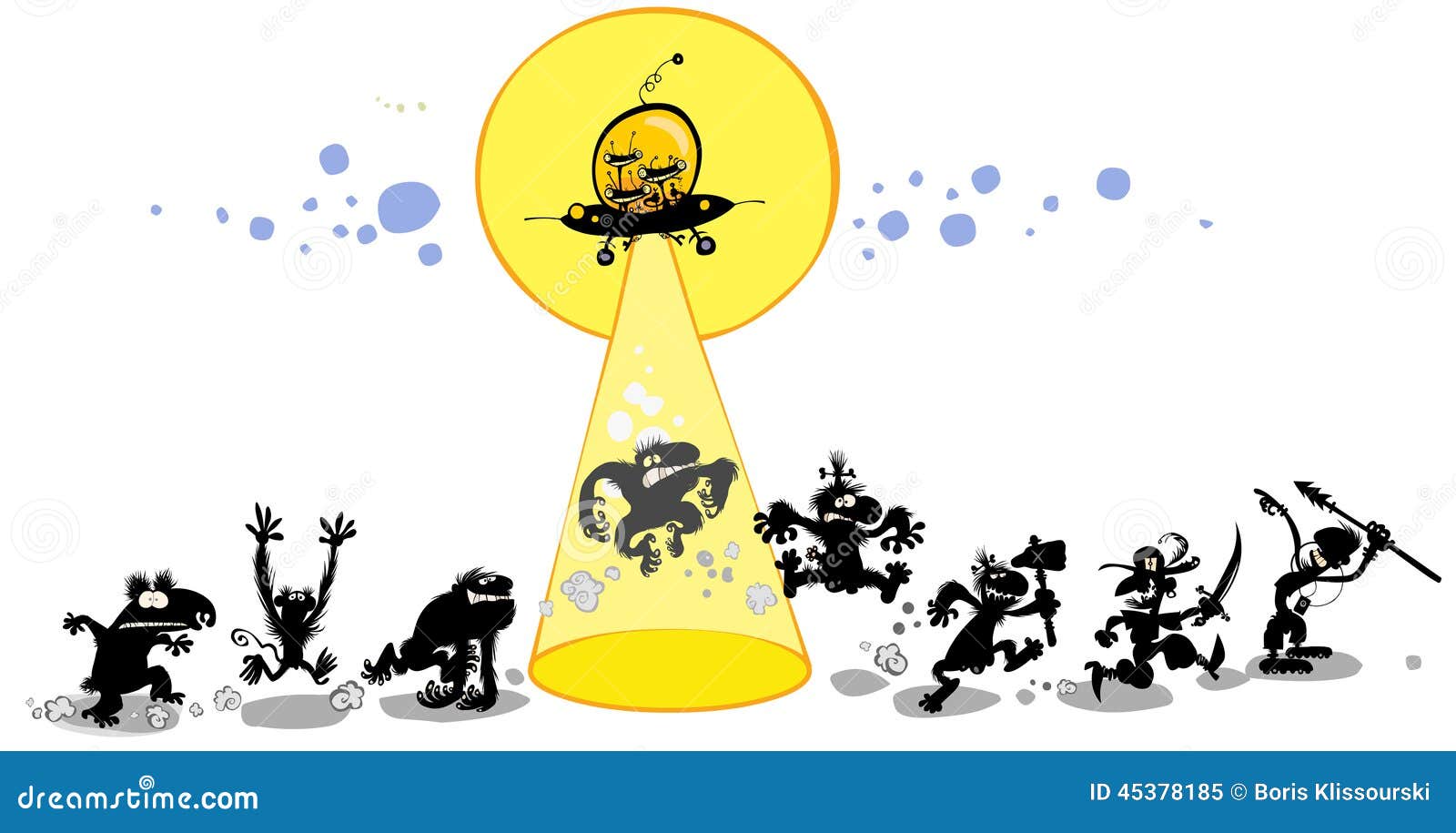 Funny Evolution Cartoon stock vector. Illustration of light - 45378185