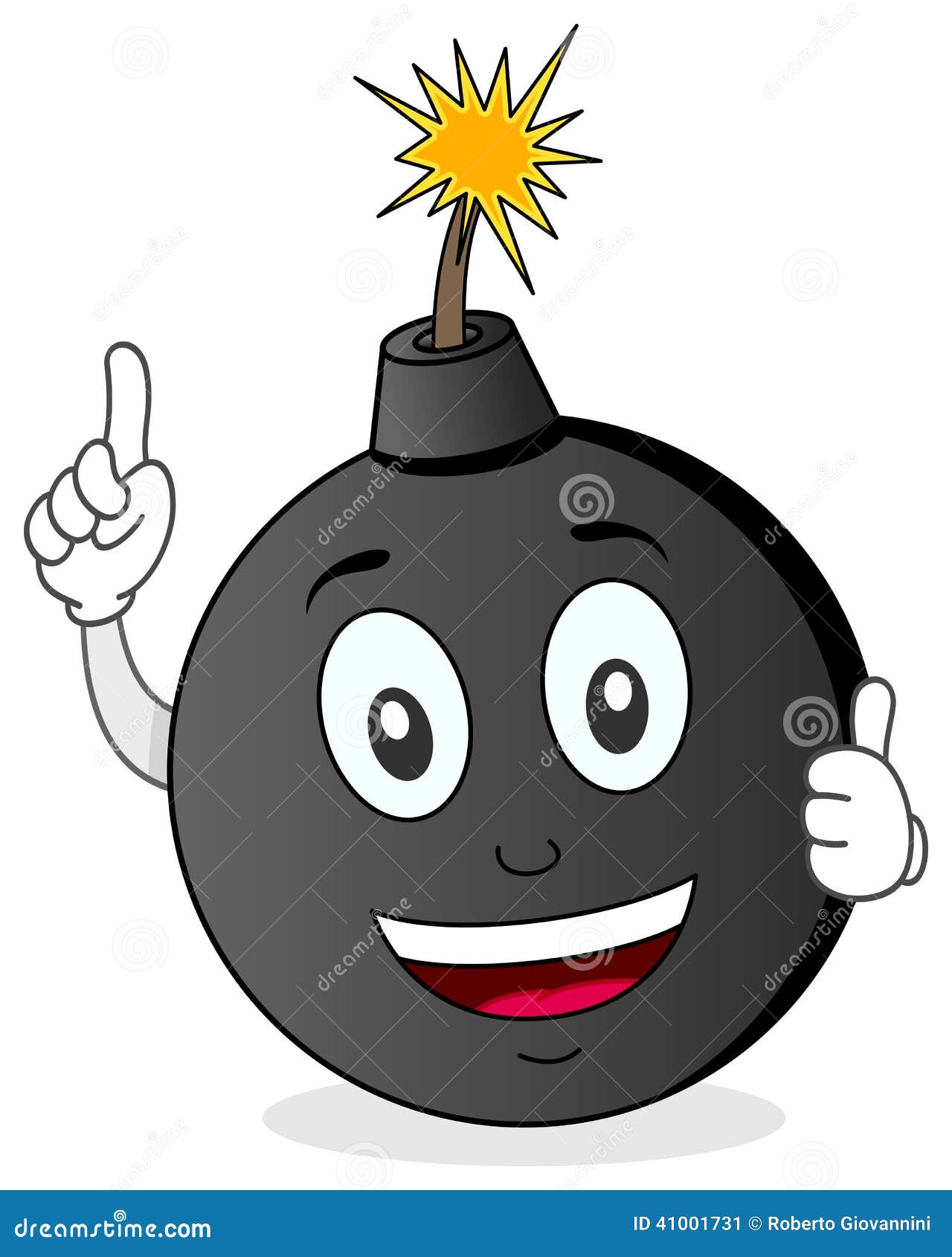 Funny Exploding Bomb Character Stock Vector Image 41001731