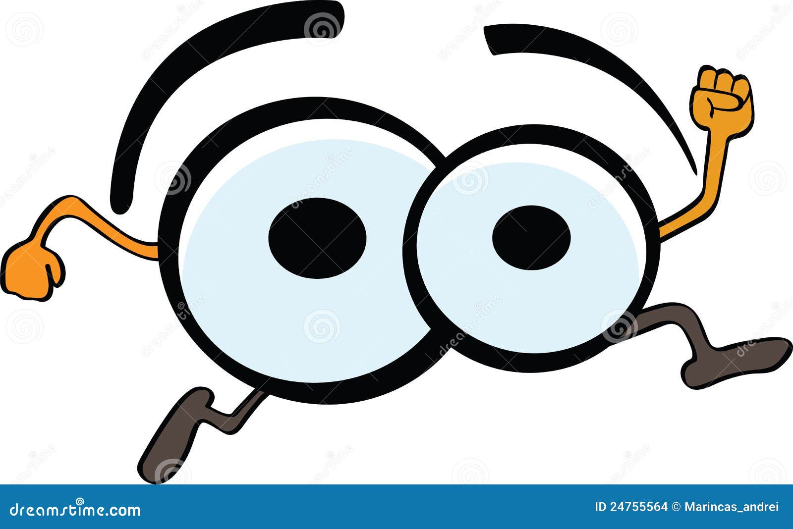 Funny eye running stock illustration. Illustration of communication ...