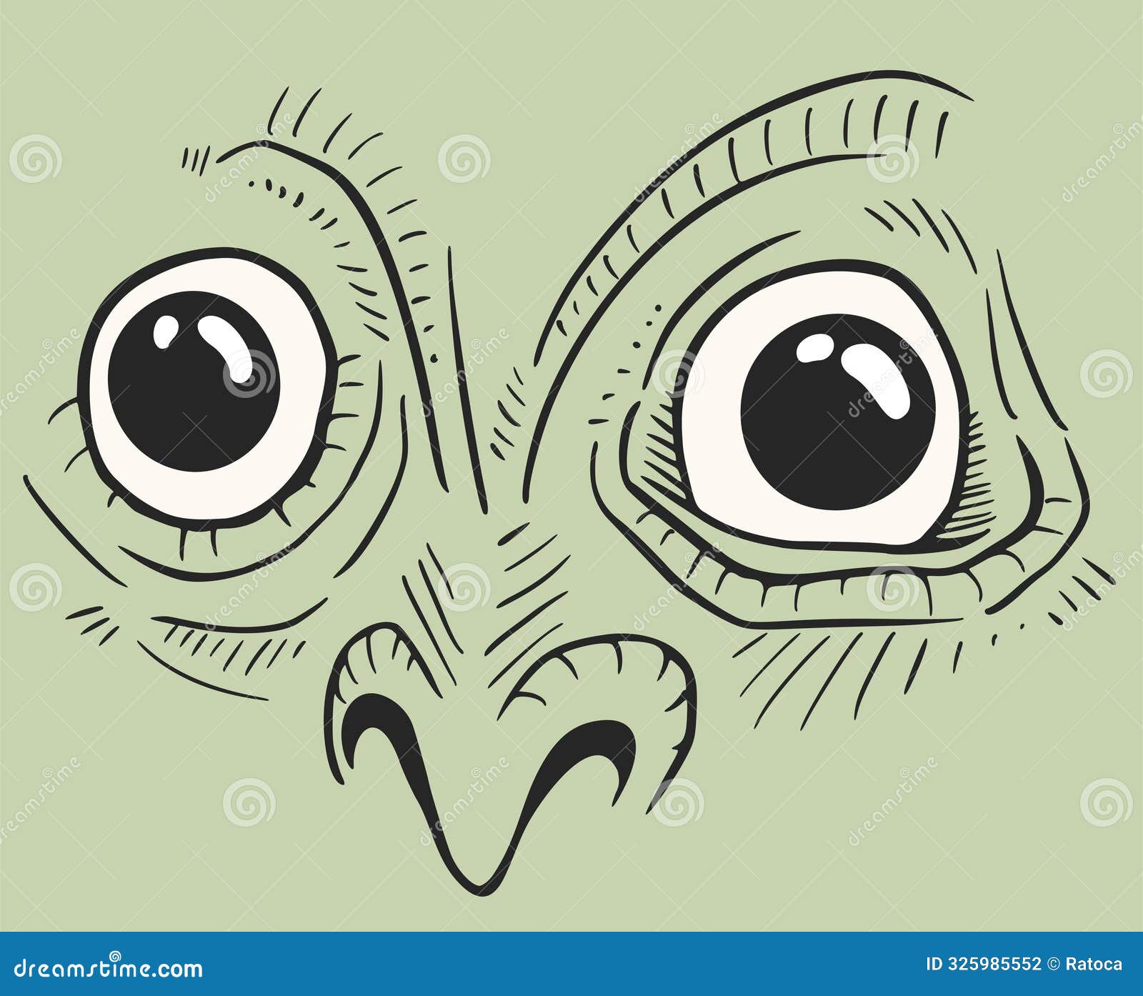 Funny Eyes With Emotions. Different Smiles And Faces. Cartoon Character ...