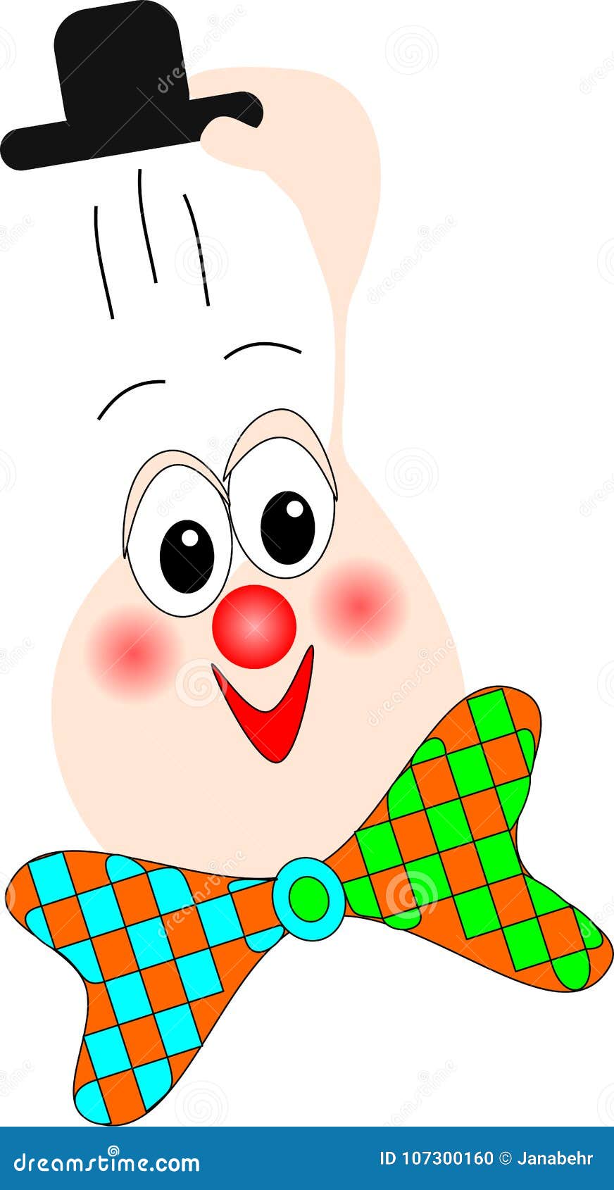 Amusing Clown Salmonella Typhi Cartoon Character Mascot Style ...