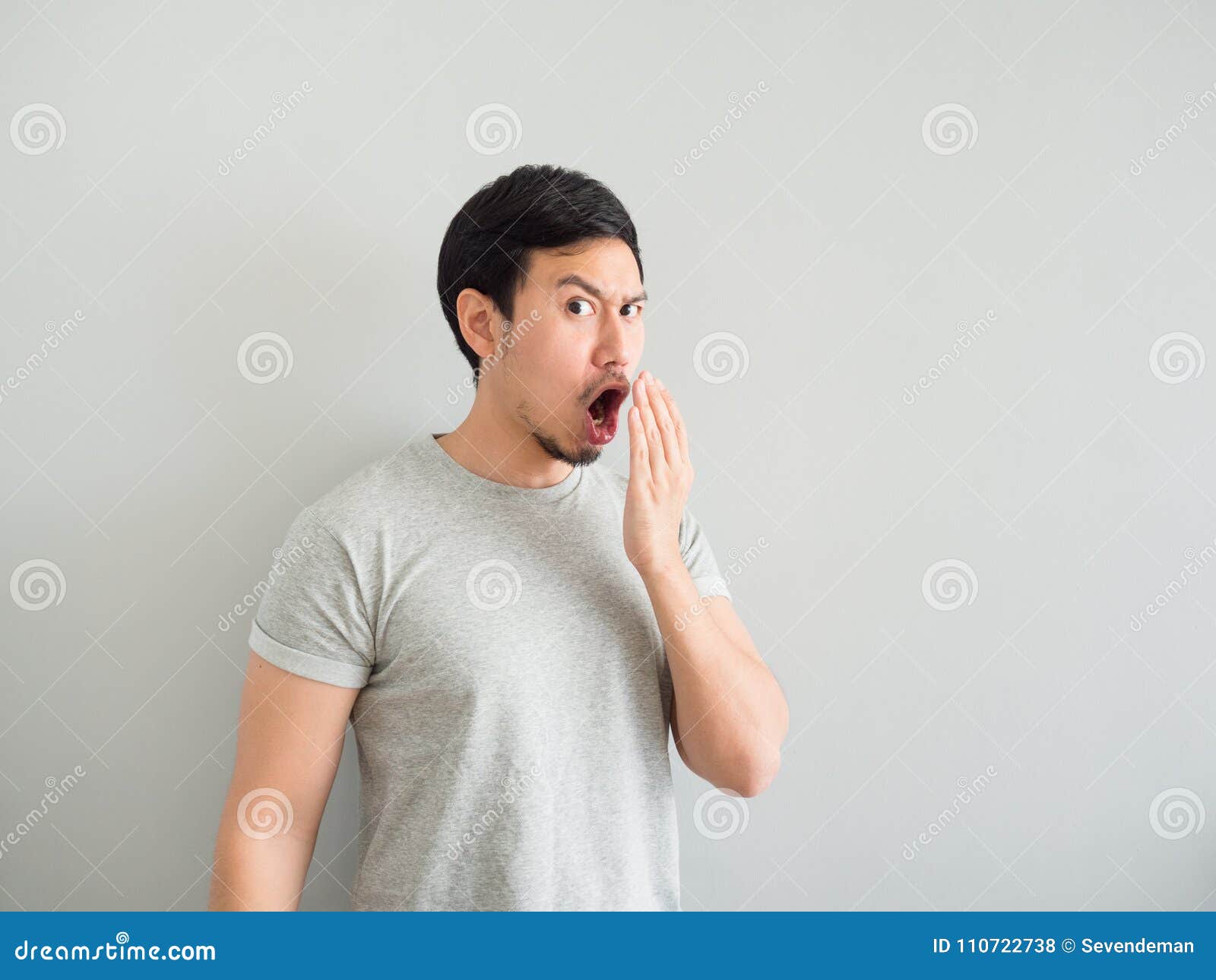 Funny Face of Bad Breath Man. Stock Photo - Image of emotion ...