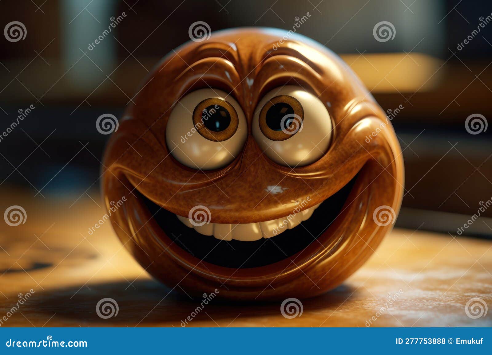 Funny Face Ball, Emoji Smile Generative Ai Stock Illustration ...